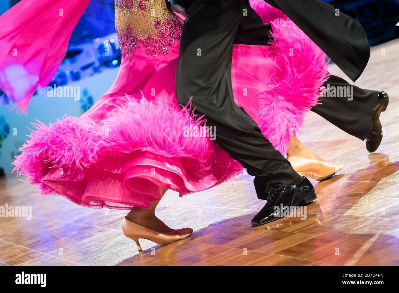 couple dancing ballroom dance on dance competition Stock Photo - Alamy