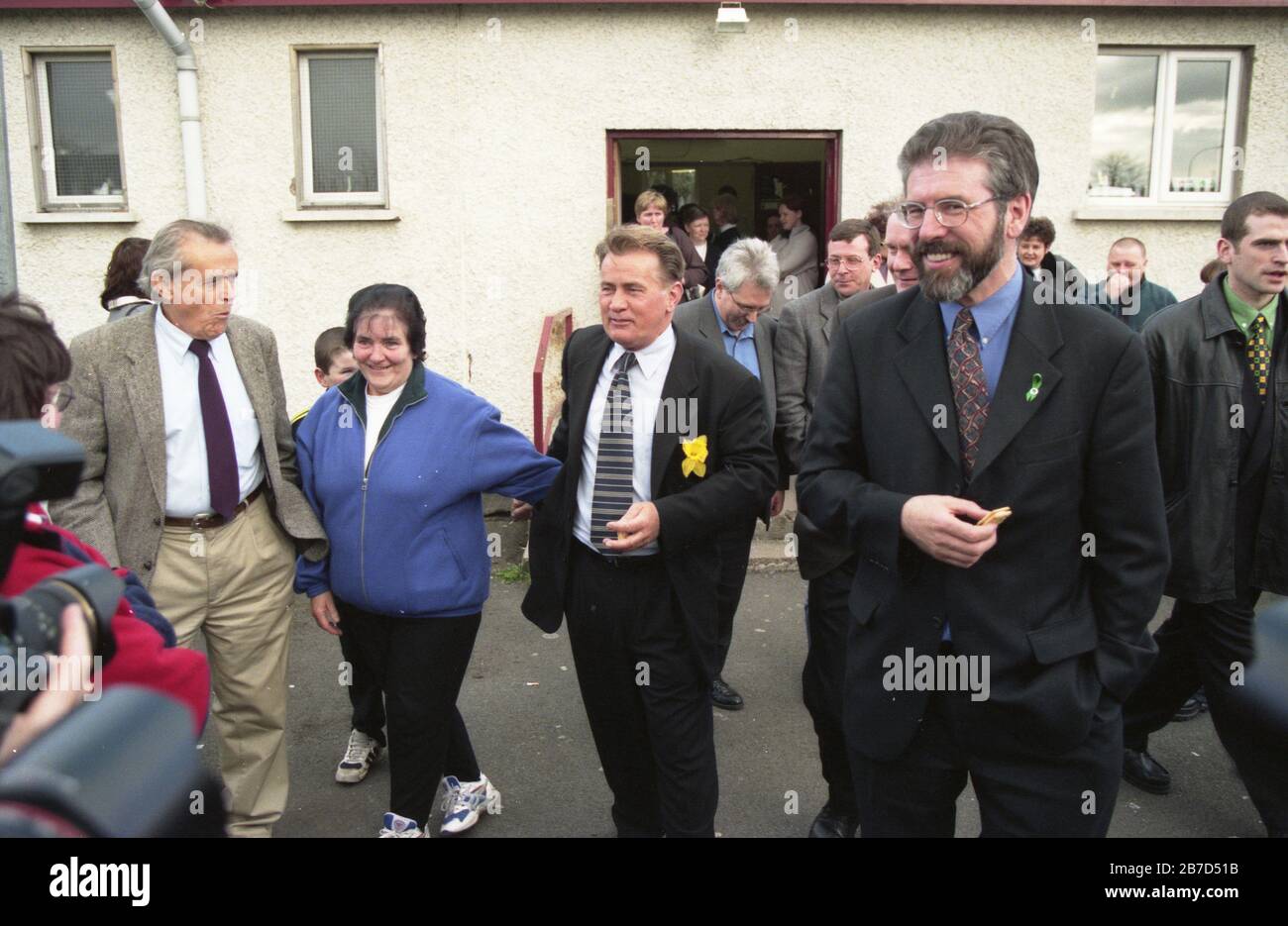 24 March, 1999. Hollywood actors Martin Sheen and Matt Clark meet local ...