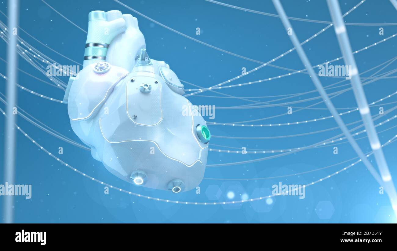 Artificial robotic internal organ - white plastic silicone human ...