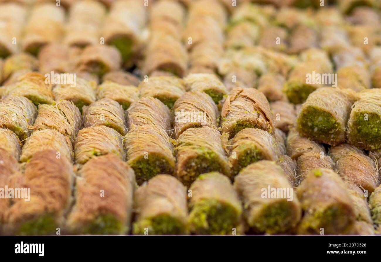 Baklawa (baklawa) traditional and authentic Middle Eastern Arabian ...
