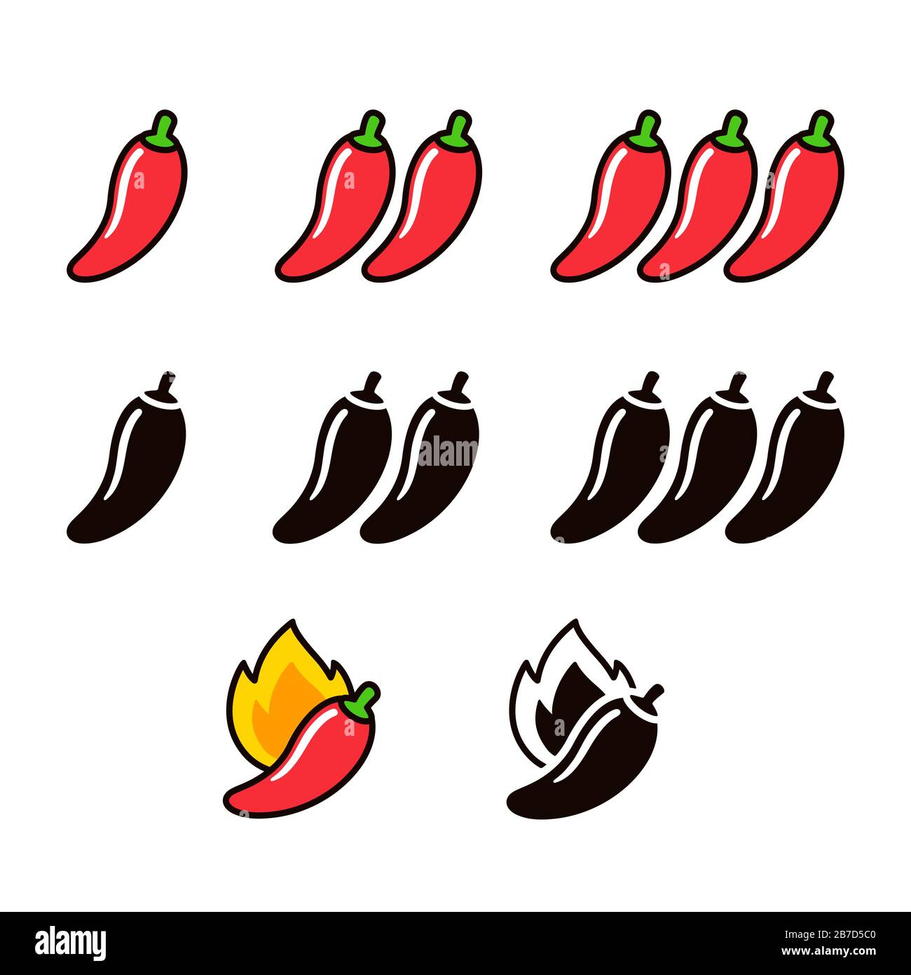 Flaming Chili Pepper Clip Art