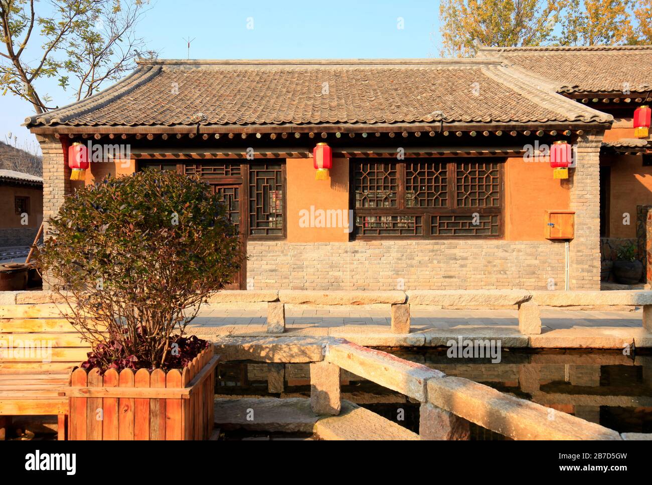 The ancient Chinese rural houses Stock Photo - Alamy