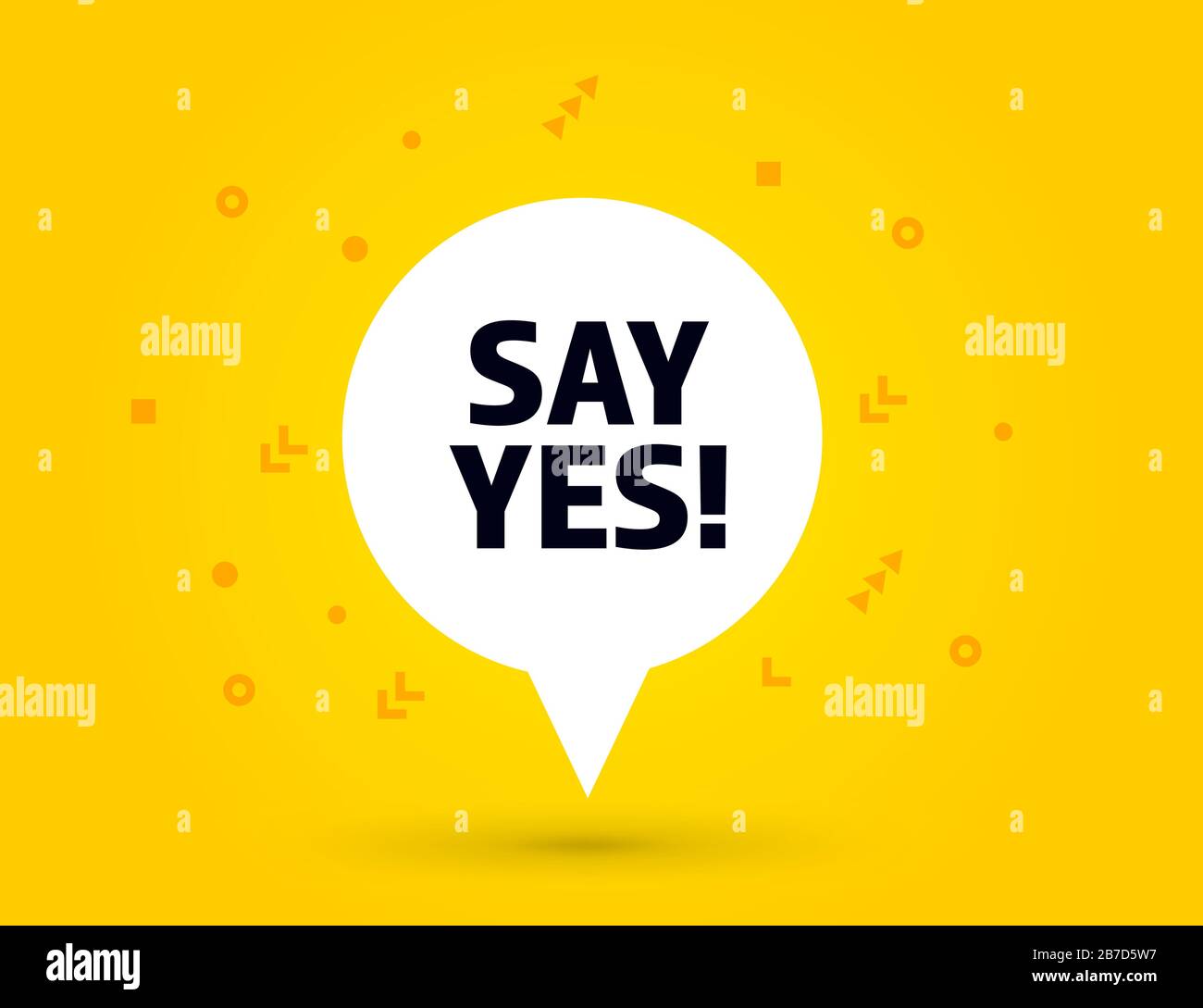 Say Yes speech bubble banner pop art memphis style Stock Vector Image ...