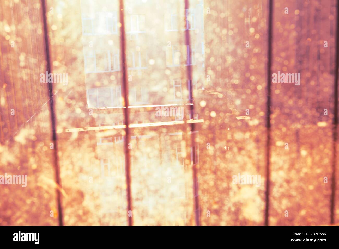 dirty window glass with grates Stock Photo - Alamy