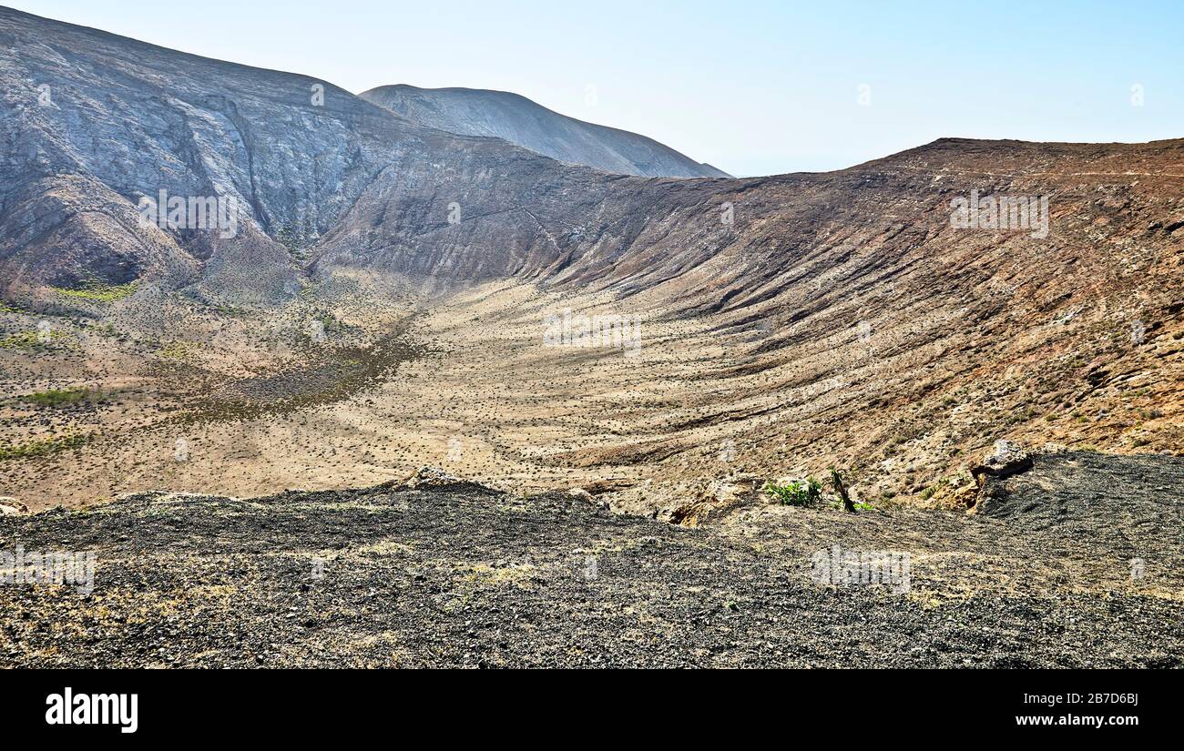 Caldera Blanca, Lanzarote, Canary islands Stock Photo - Alamy