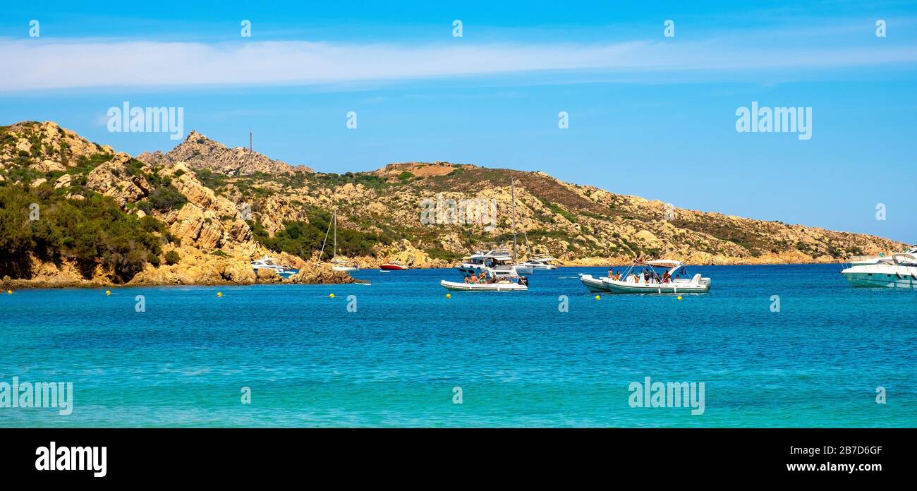 Caprera Island, Sardinia / Italy - 2019/07/17: Caprera Island and ...