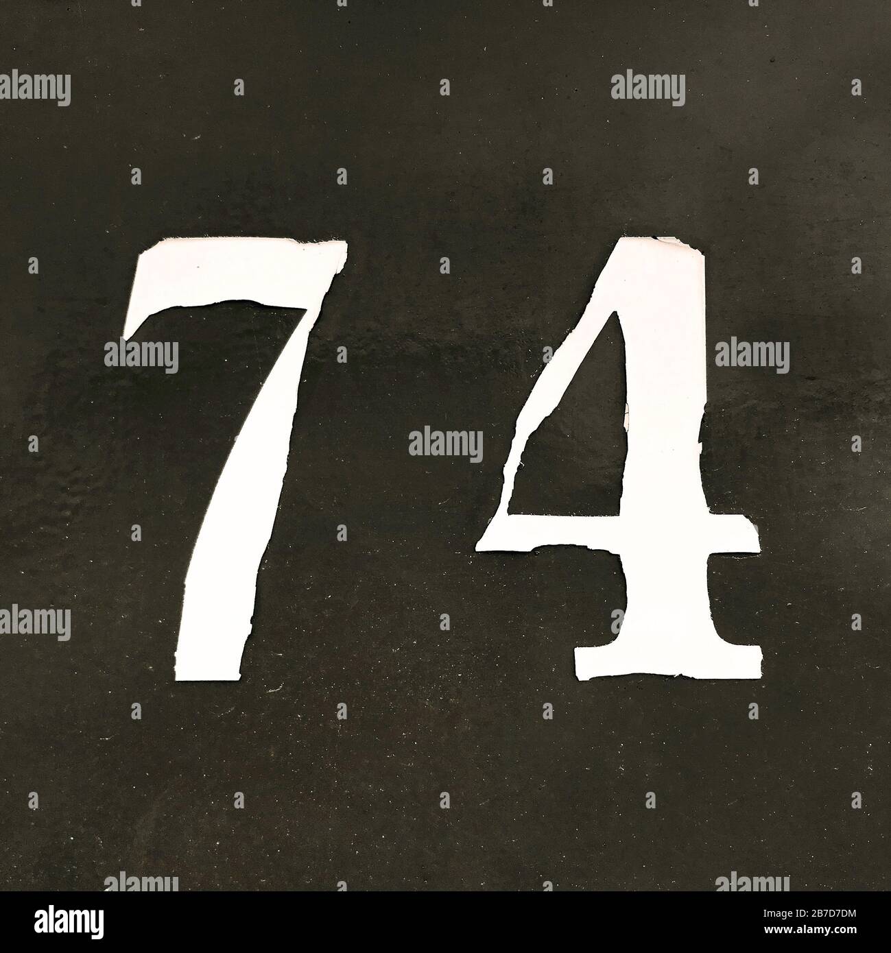 old white number 7 4 Stock Photo - Alamy