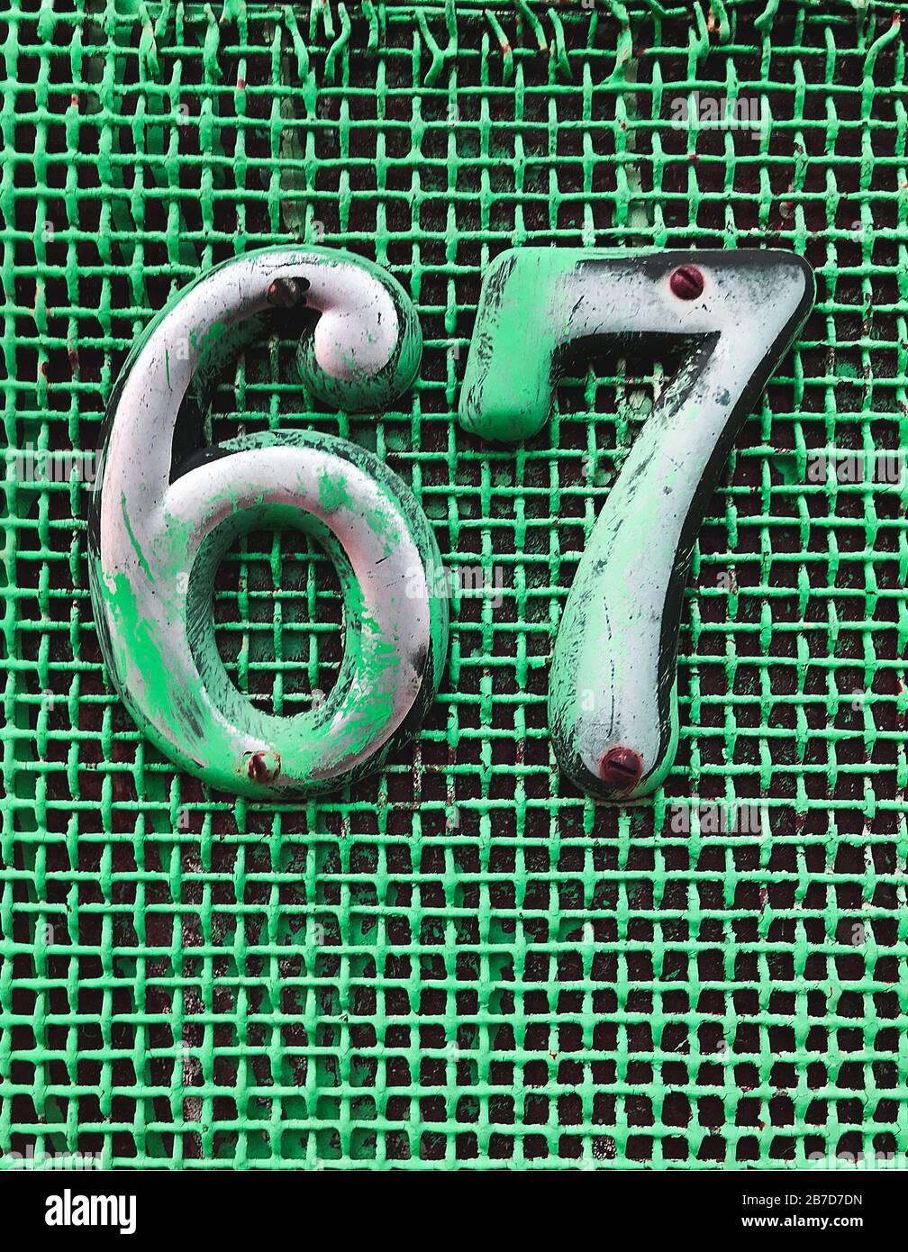 old house number 6 7 Stock Photo - Alamy