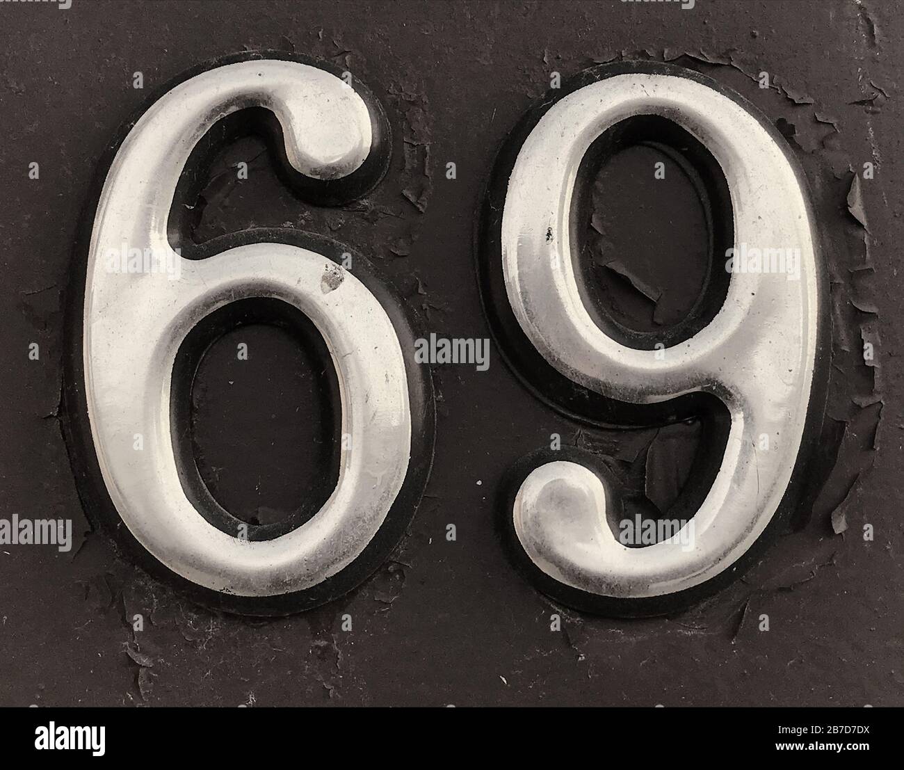 the house number 6 9 Stock Photo - Alamy