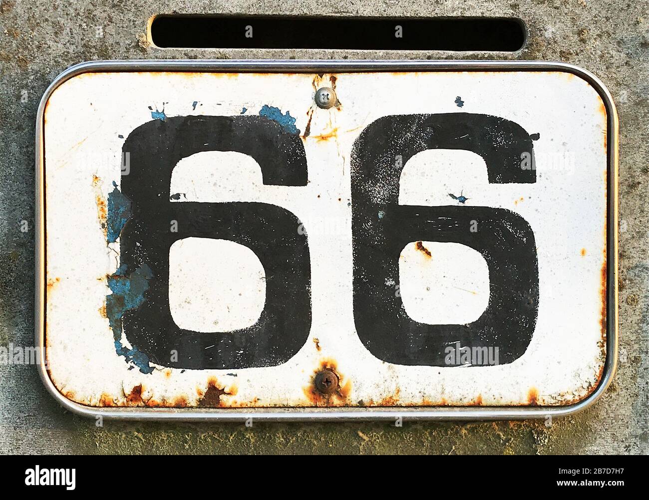 old house number plate 6 6 Stock Photo - Alamy