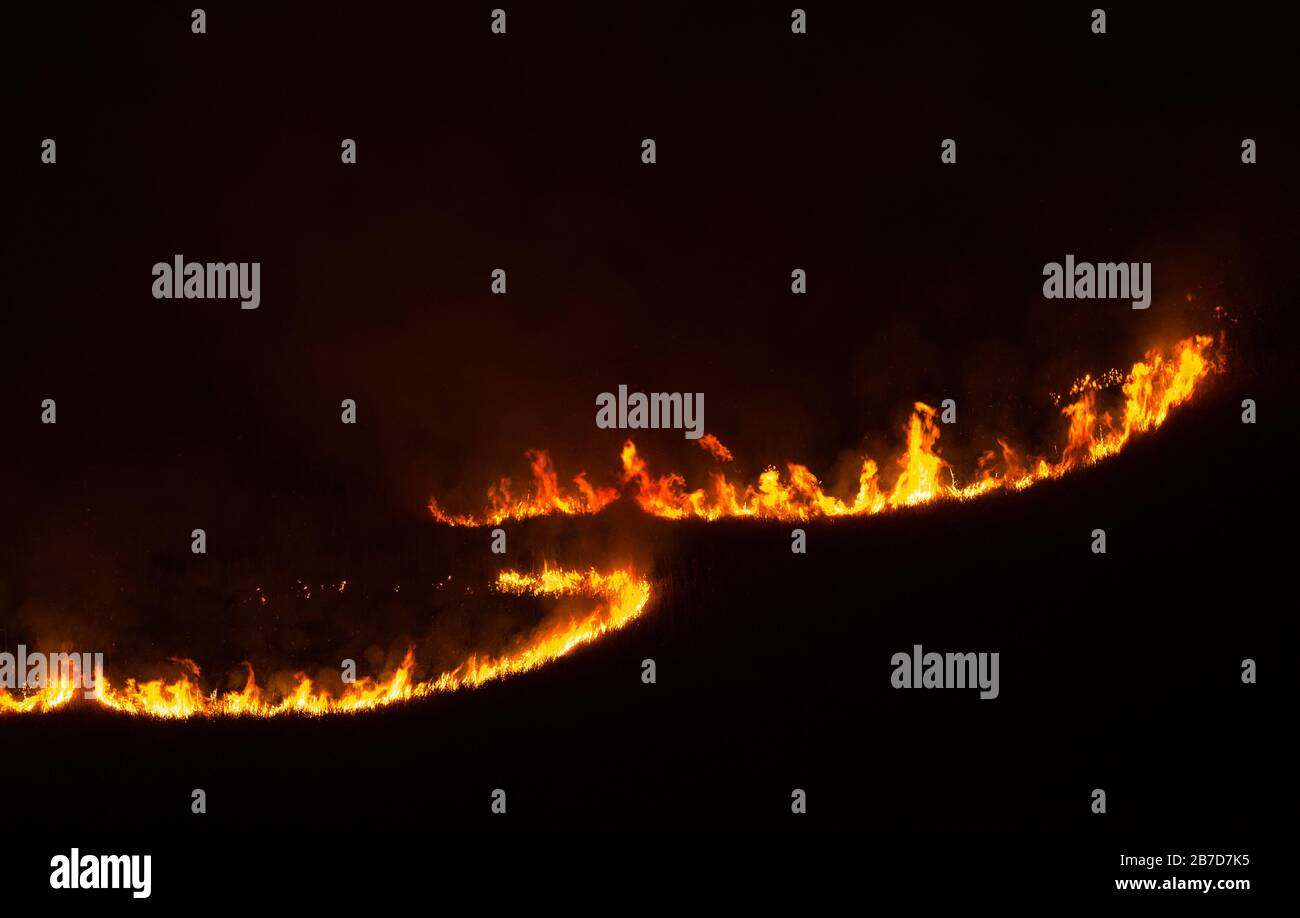 the pagan fire circles at night Stock Photo - Alamy