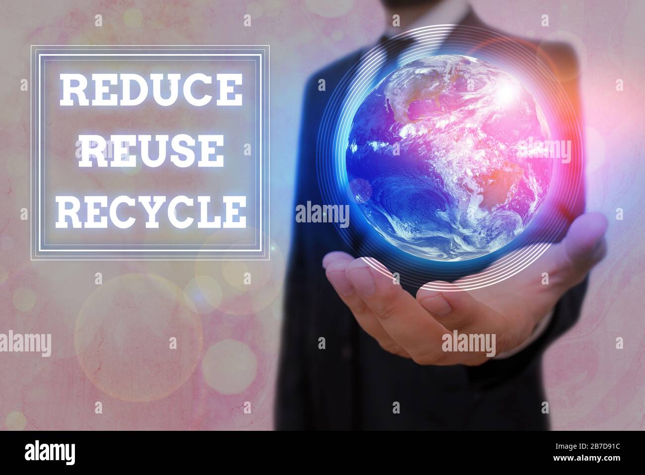 Conceptual hand writing showing Reduce Reuse Recycle. Concept meaning ...