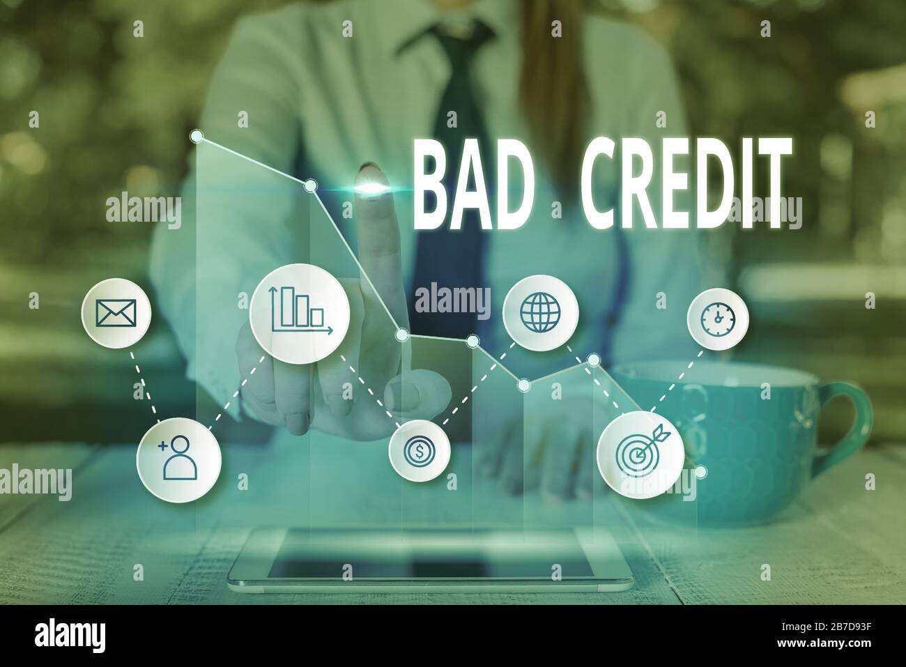 Handwriting text writing Bad Credit. Conceptual photo inability of a ...