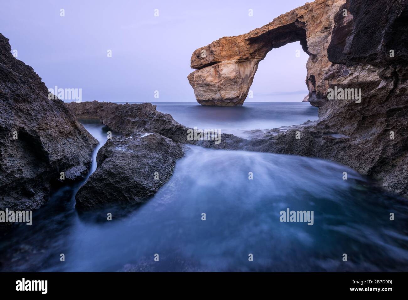 A beautiful early morning photograph of the Azure Window rock arch on ...