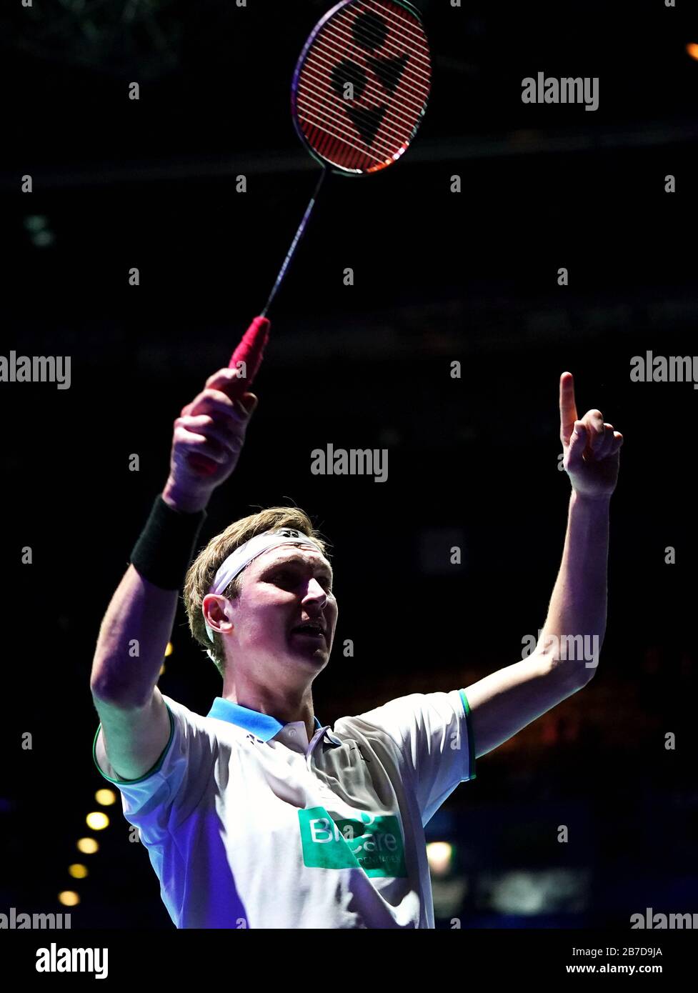 Denmark's Viktor Axelsen celebrates winning final of the Men's singles ...