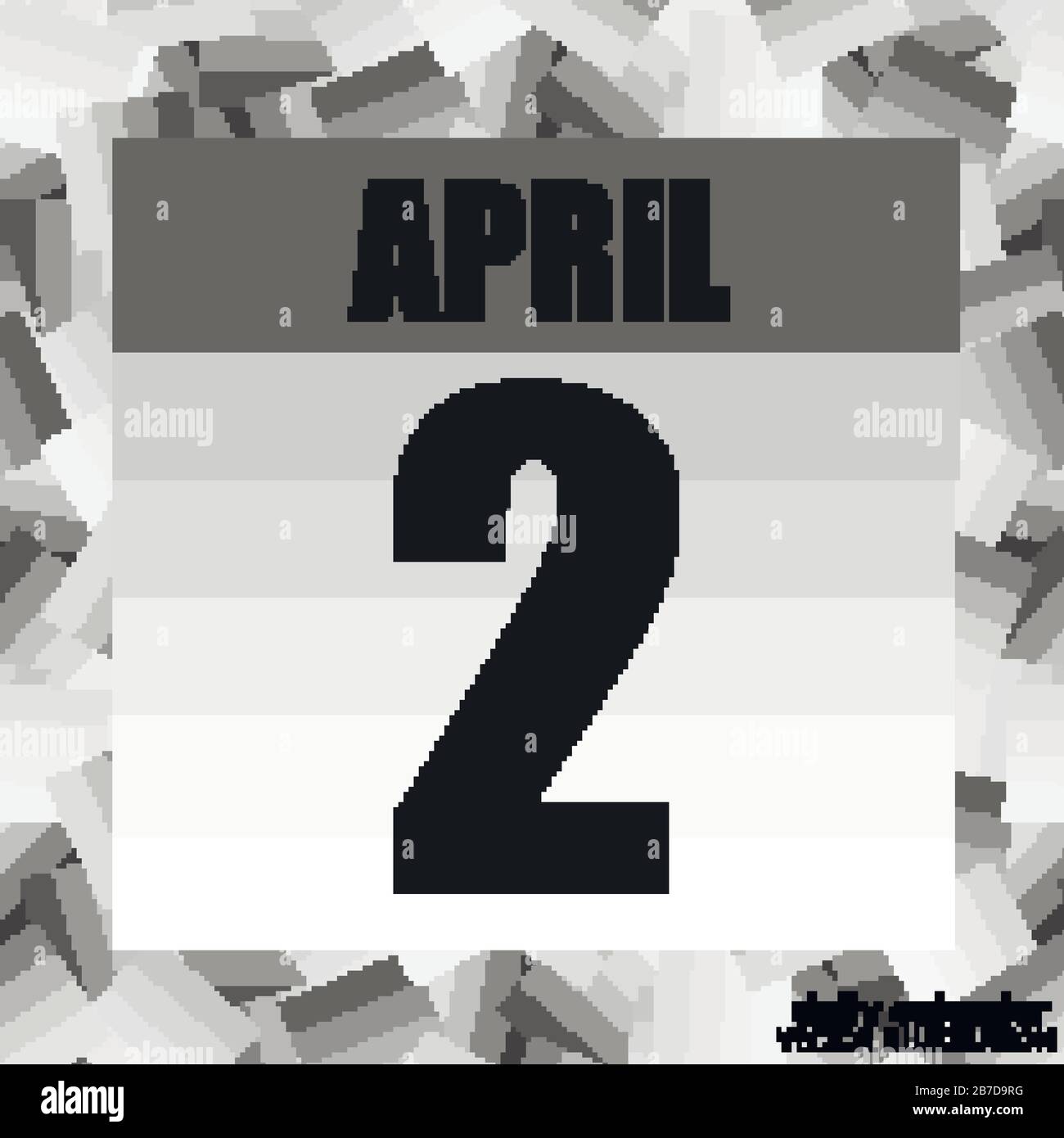 April 2 icon. For planning important day. Banner for holidays and ...