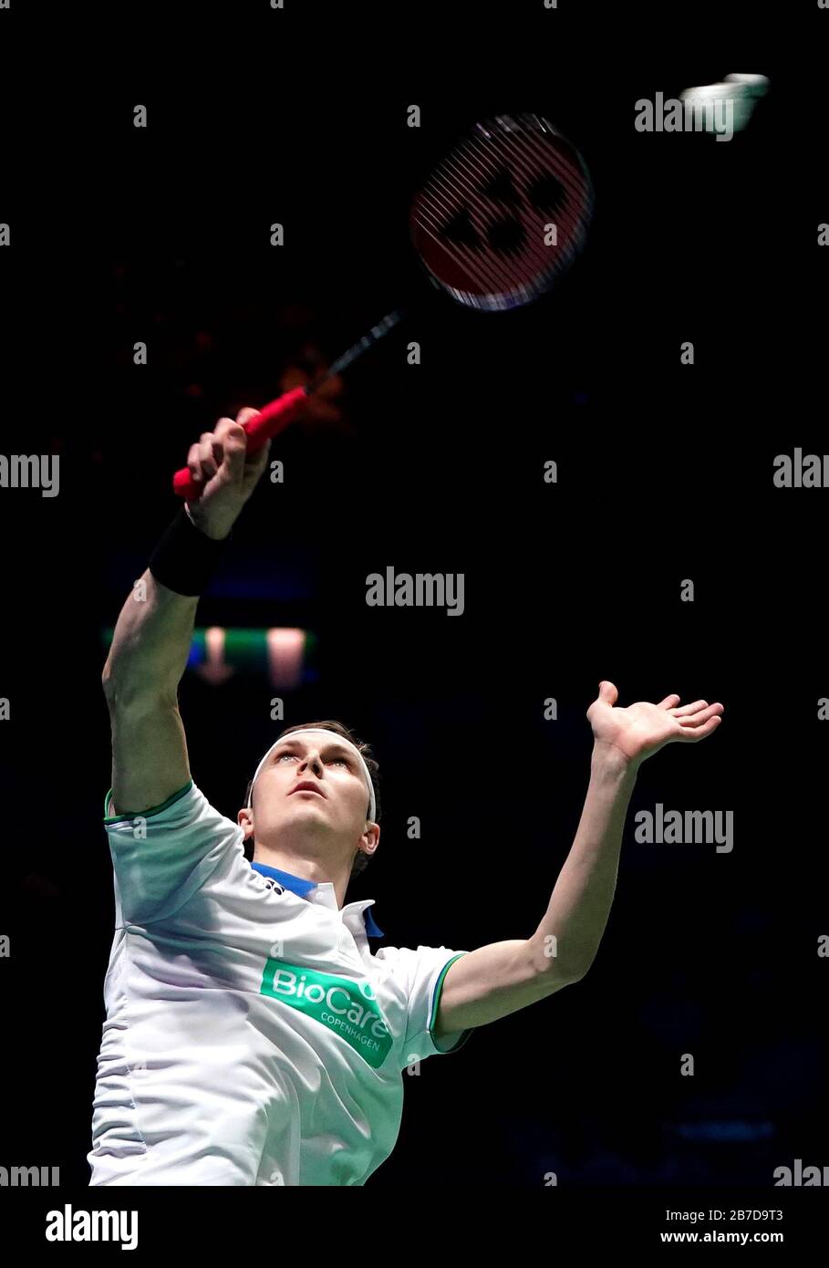 Denmark's Viktor Axelsen in action in the final of the Men's singles ...