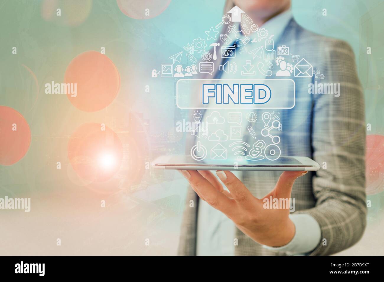 Conceptual hand writing showing Fined. Concept meaning clarify beer by ...