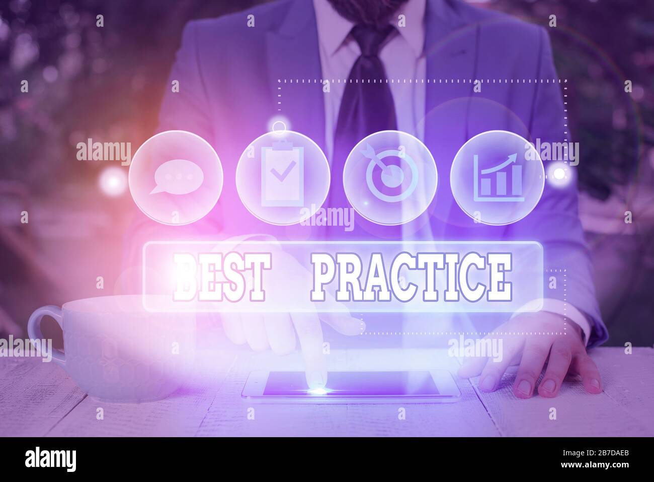 Conceptual hand writing showing Best Practice. Concept meaning ...