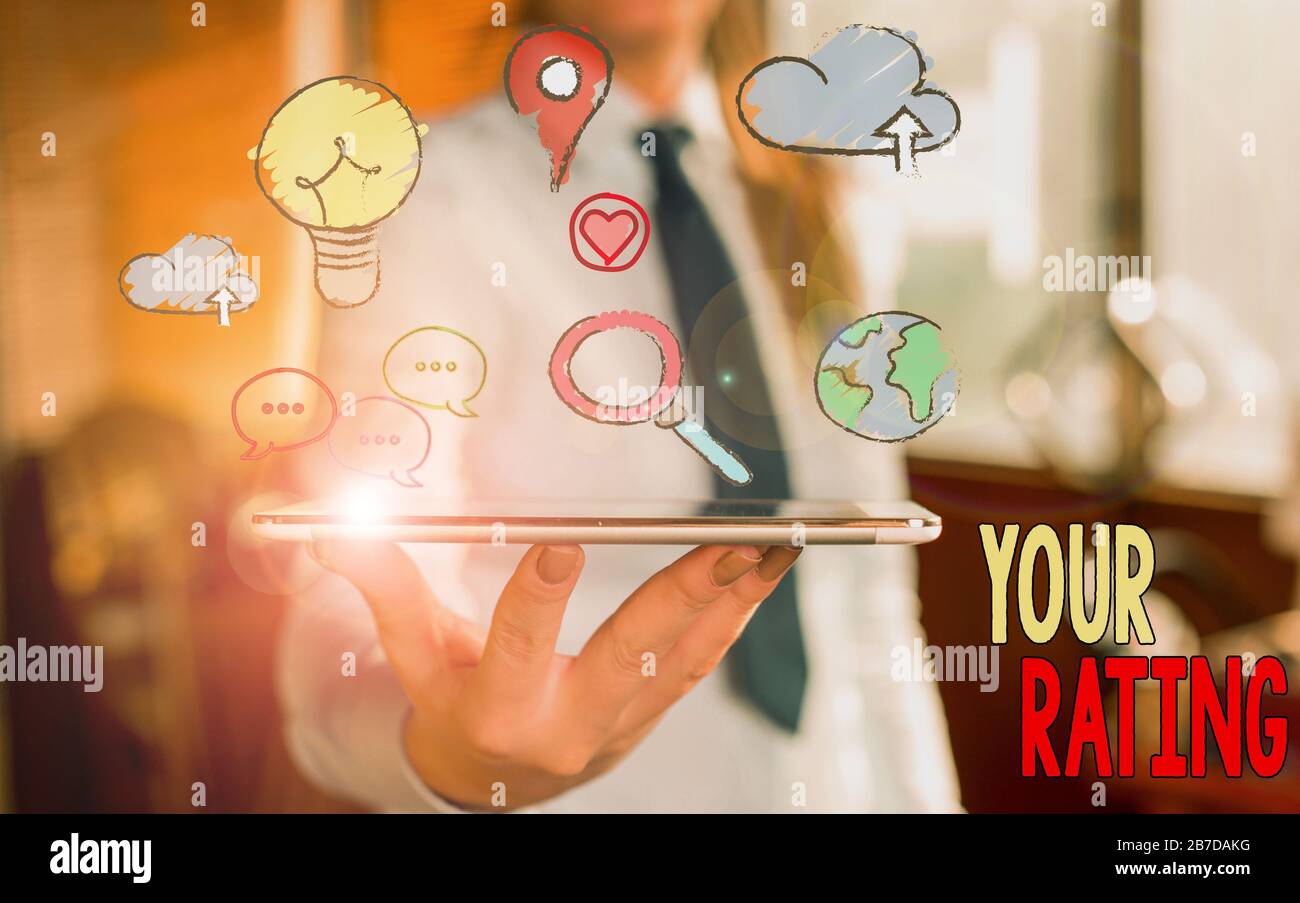 Conceptual Hand Writing Showing Your Rating Concept Meaning Score Or