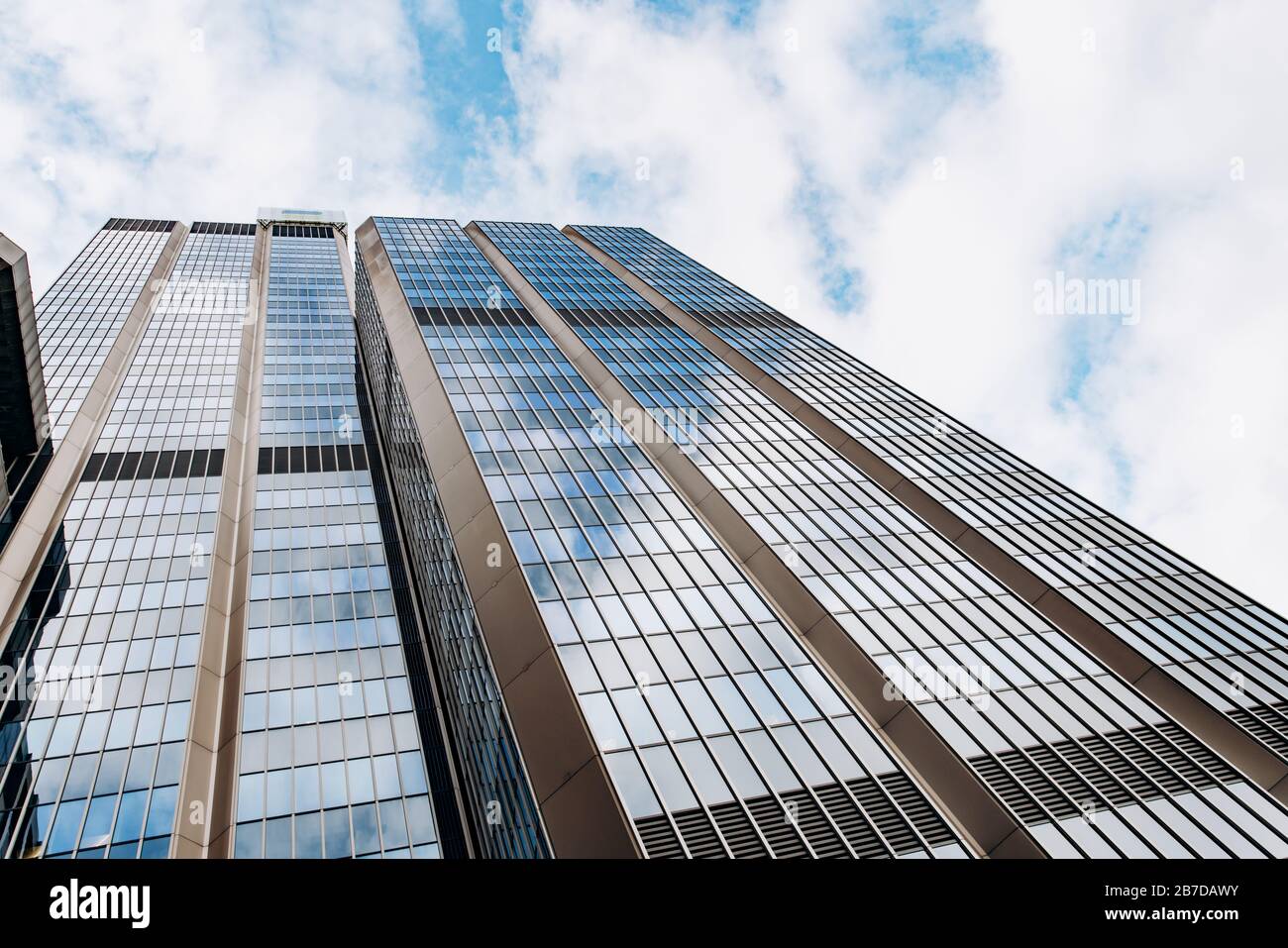 Modern beautiful skyscrapers on a beautiful sky background Stock Photo ...