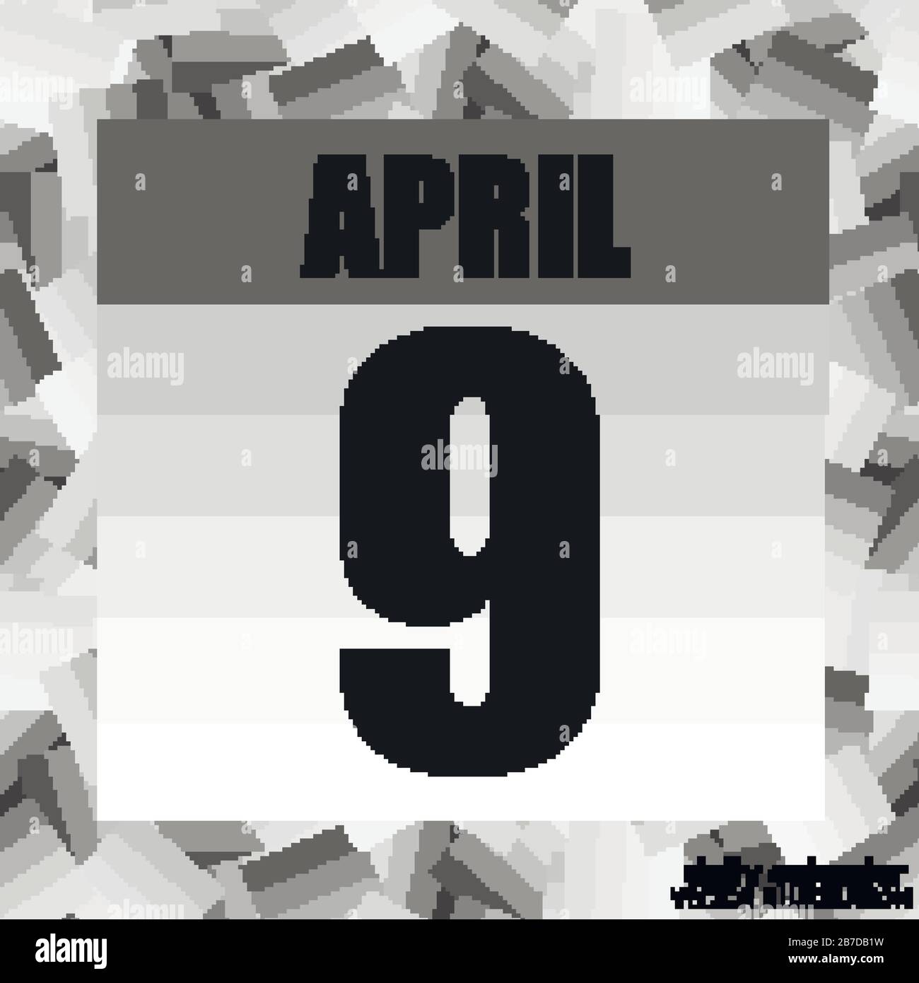 April 9 icon. For planning important day. April 9 illustration. Banner ...
