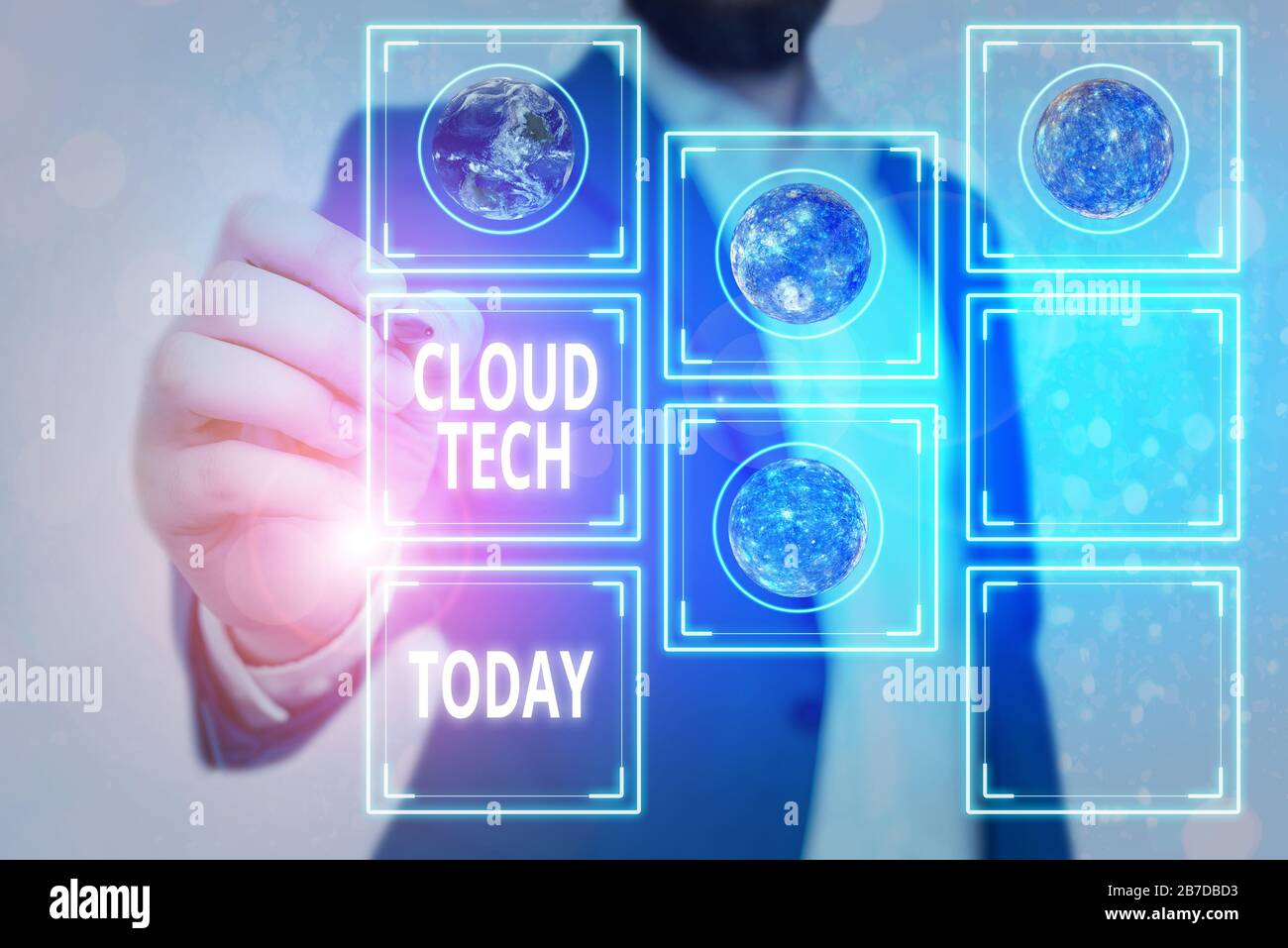 Handwriting text Cloud Tech. Conceptual photo storing and accessing data and programs over the ...