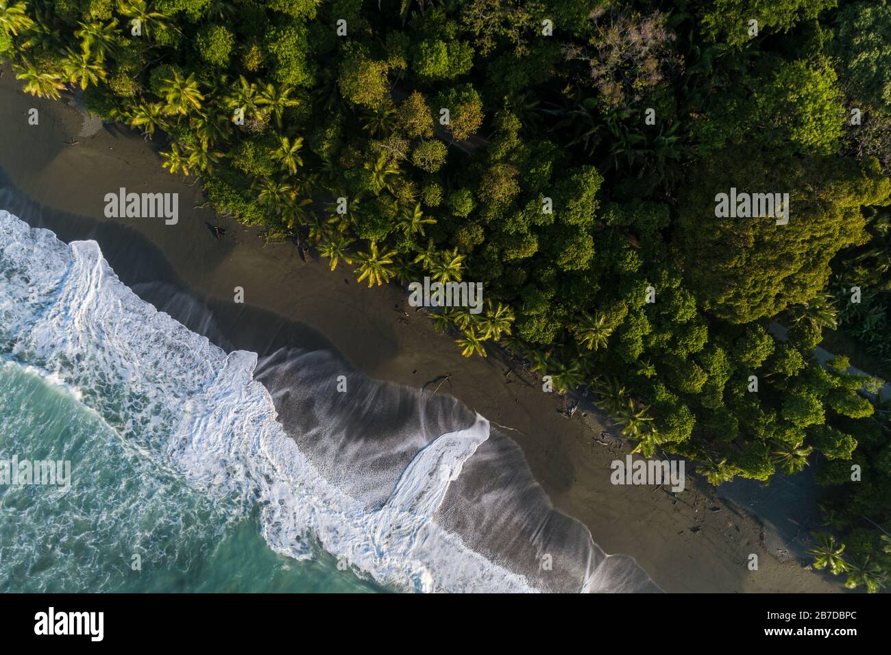 Carate Beach by drone, Corcovado National Park; Osa Peninsula; Costa ...