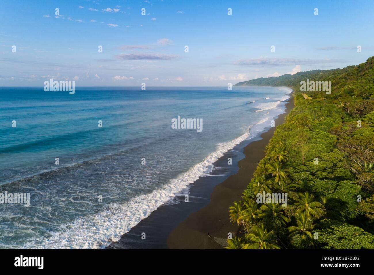 Carate Beach by drone, Corcovado National Park; Osa Peninsula; Costa Rica; Centroamerica Stock ...