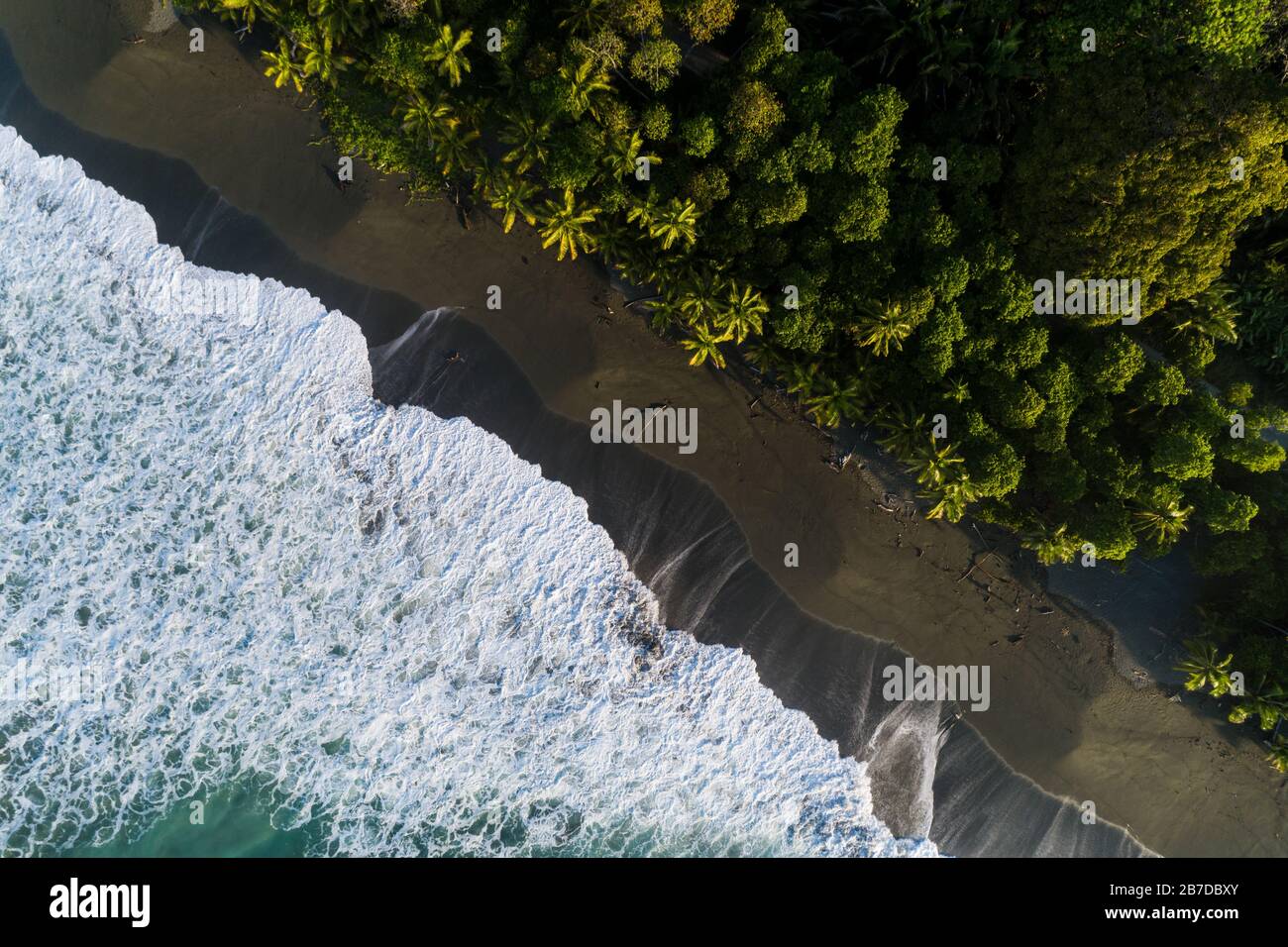Carate Beach by drone, Corcovado National Park; Osa Peninsula; Costa ...