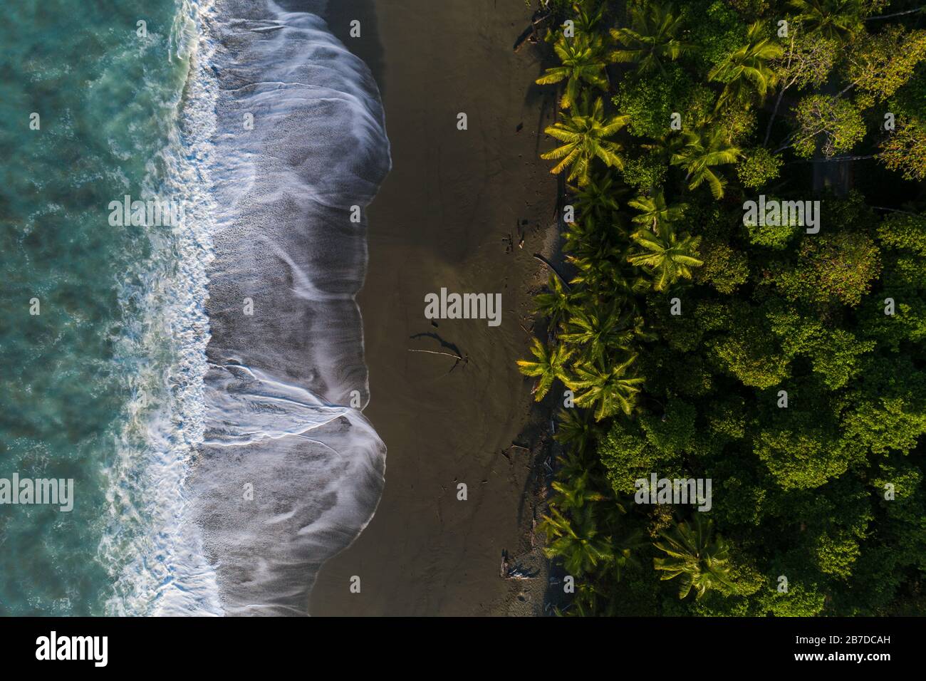 Carate Beach by drone, Corcovado National Park; Osa Peninsula; Costa ...