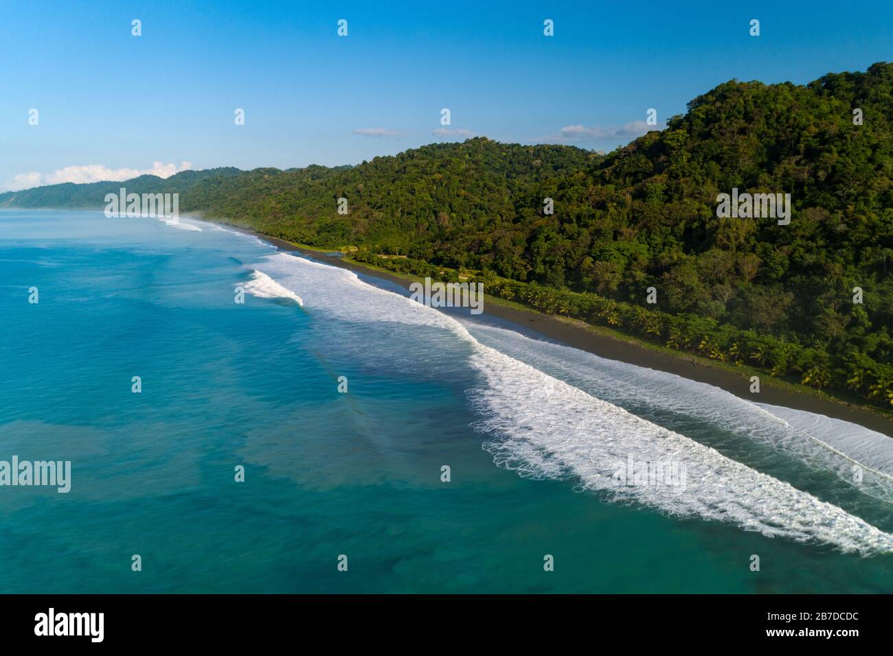 Carate Beach by drone, Corcovado National Park; Osa Peninsula; Costa Rica; Centroamerica Stock ...