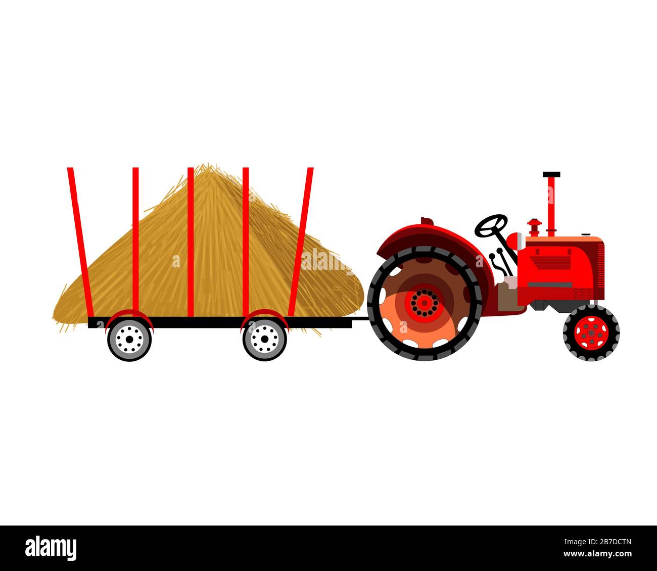 Hay on trailer Stock Vector Images - Alamy