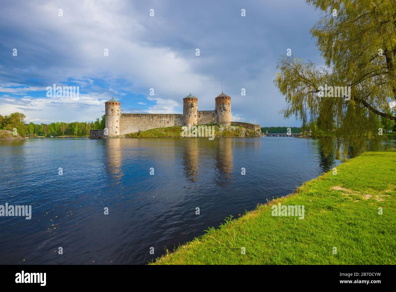 Olavinlinna castle on lake saimaa hi-res stock photography and images ...