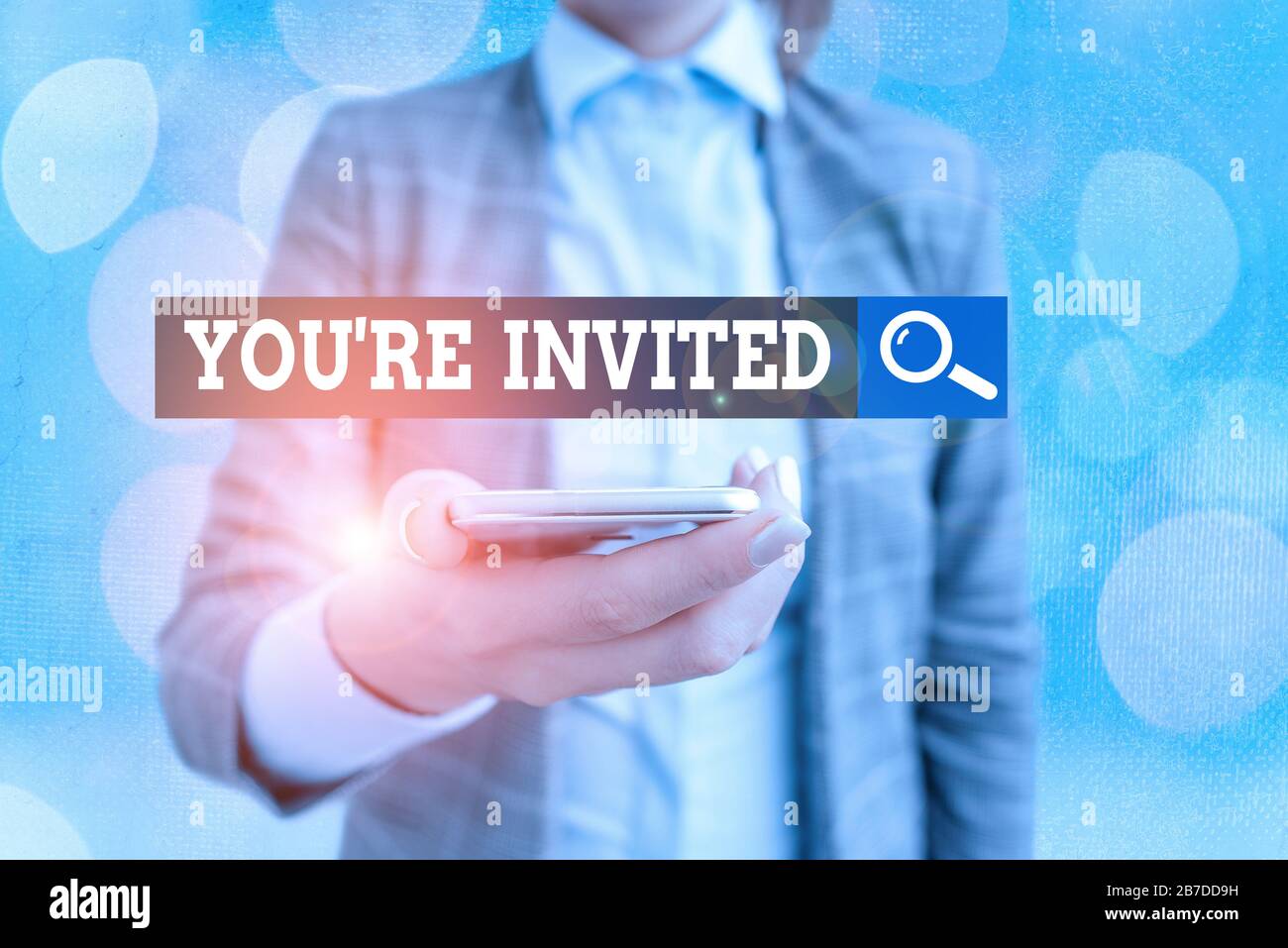 Conceptual hand writing showing You Re Invited. Concept meaning make a ...