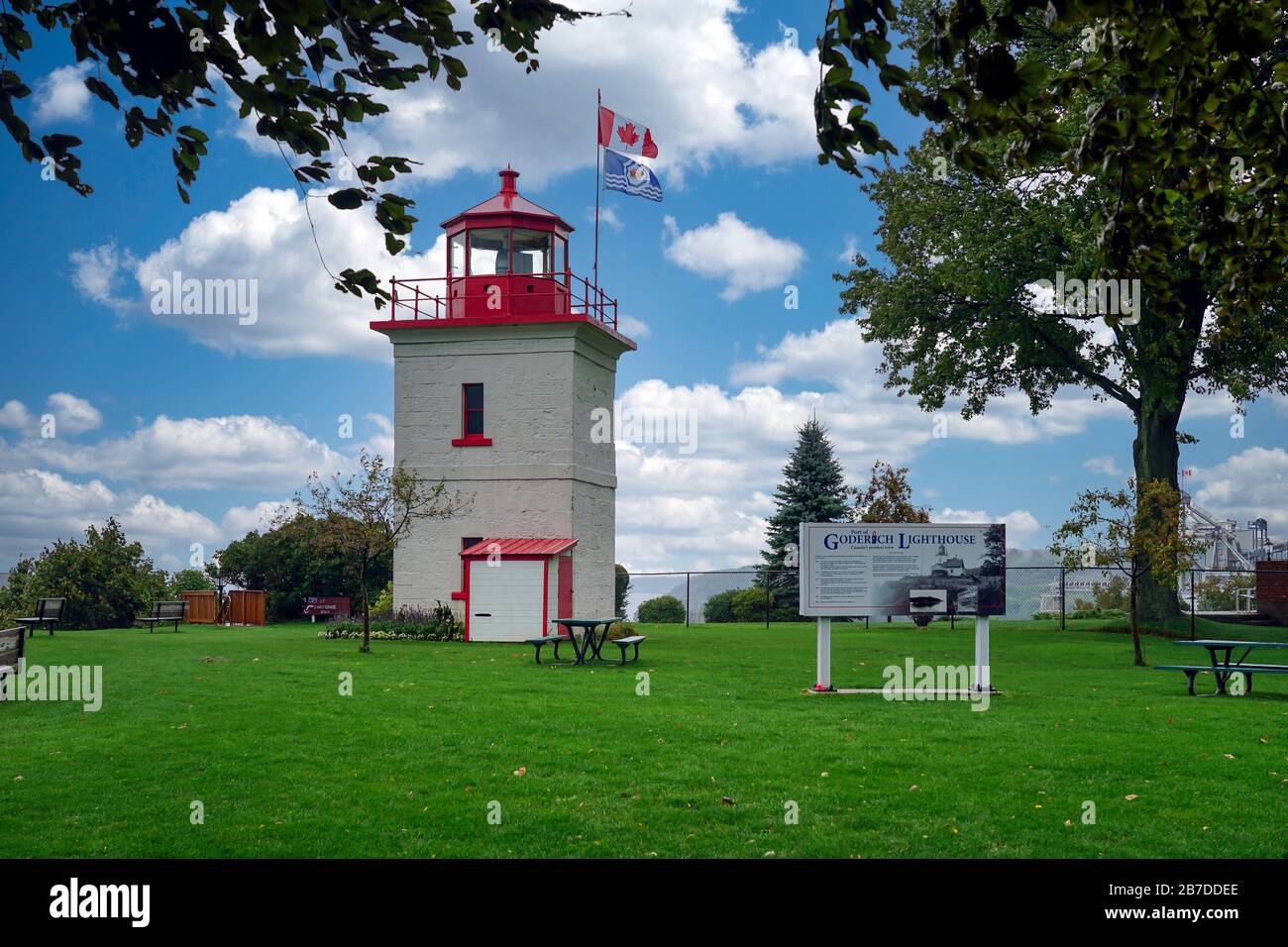 Lighthouse in One of Ontario's most beautiful towns, Goderich, Ontario ...
