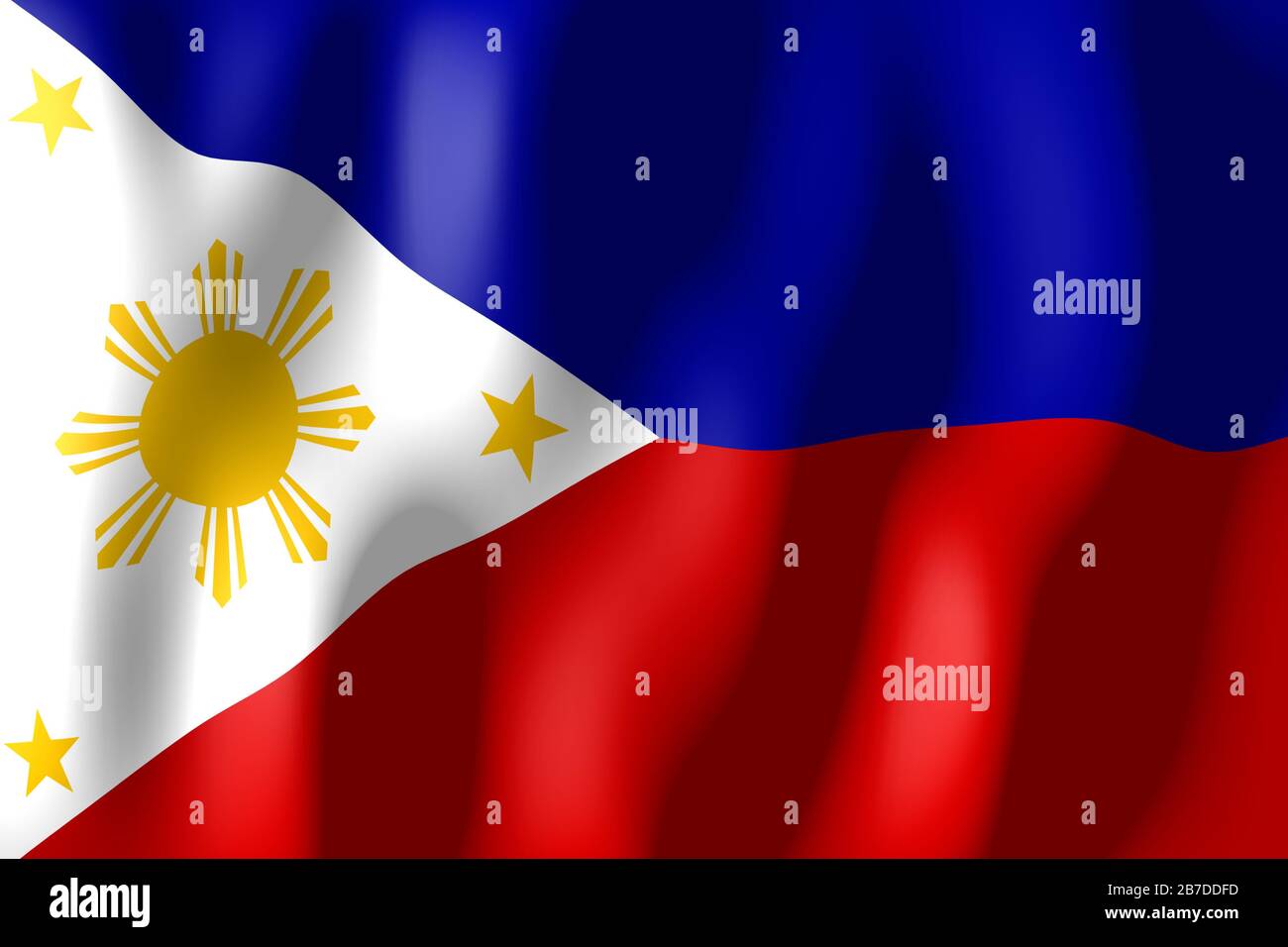 Philippine Flag Waving Sketch