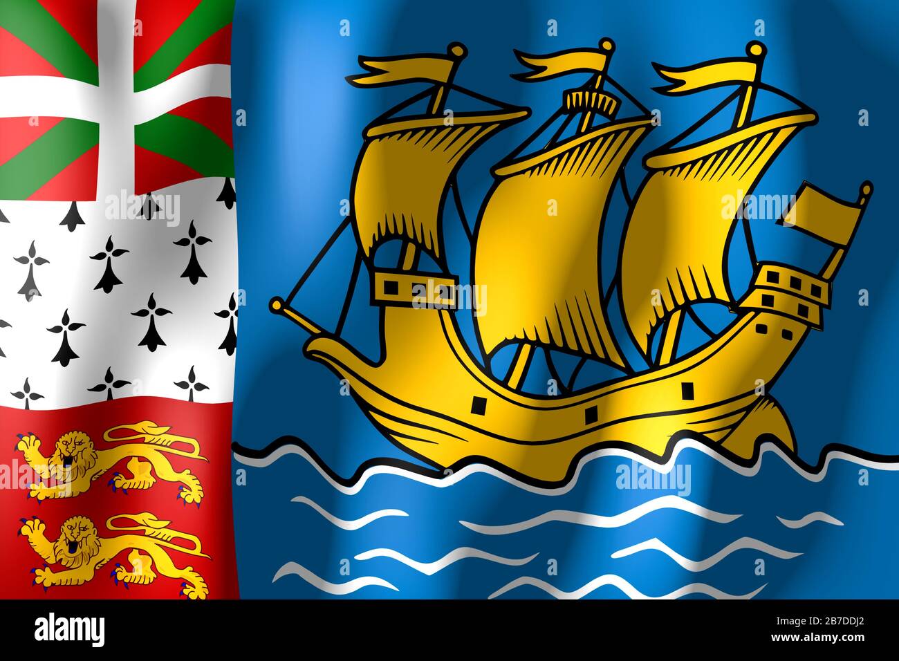 Saint Pierre and Miquelon - flag Stock Photo - Alamy