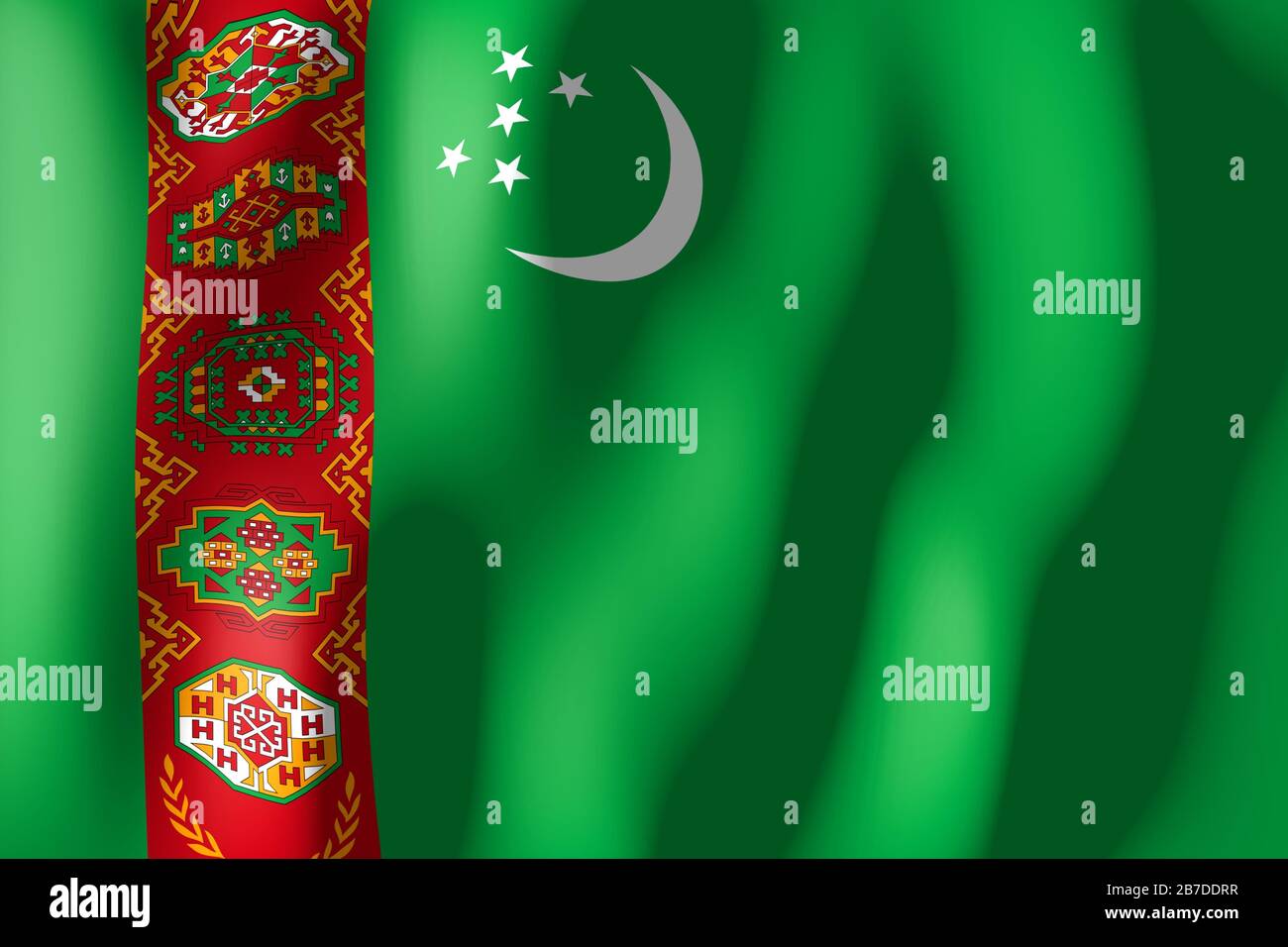 Turkmenistan - flag Stock Photo - Alamy
