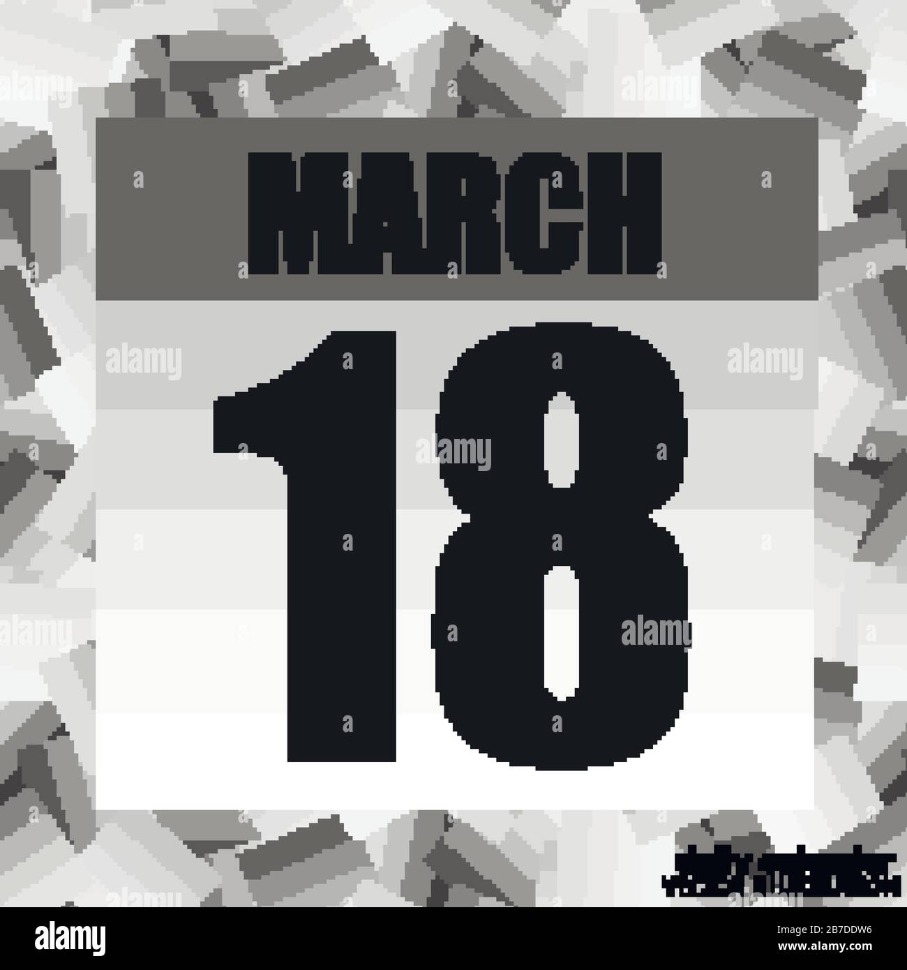 March 18 icon. For planning important day. Banner for holidays and ...