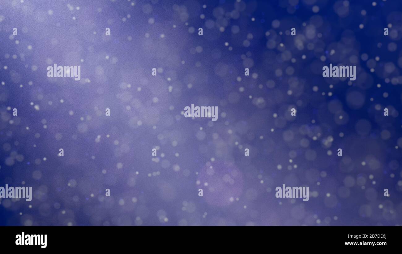 Abstract shiny dust particles on purple and blue with bokeh, light and ...