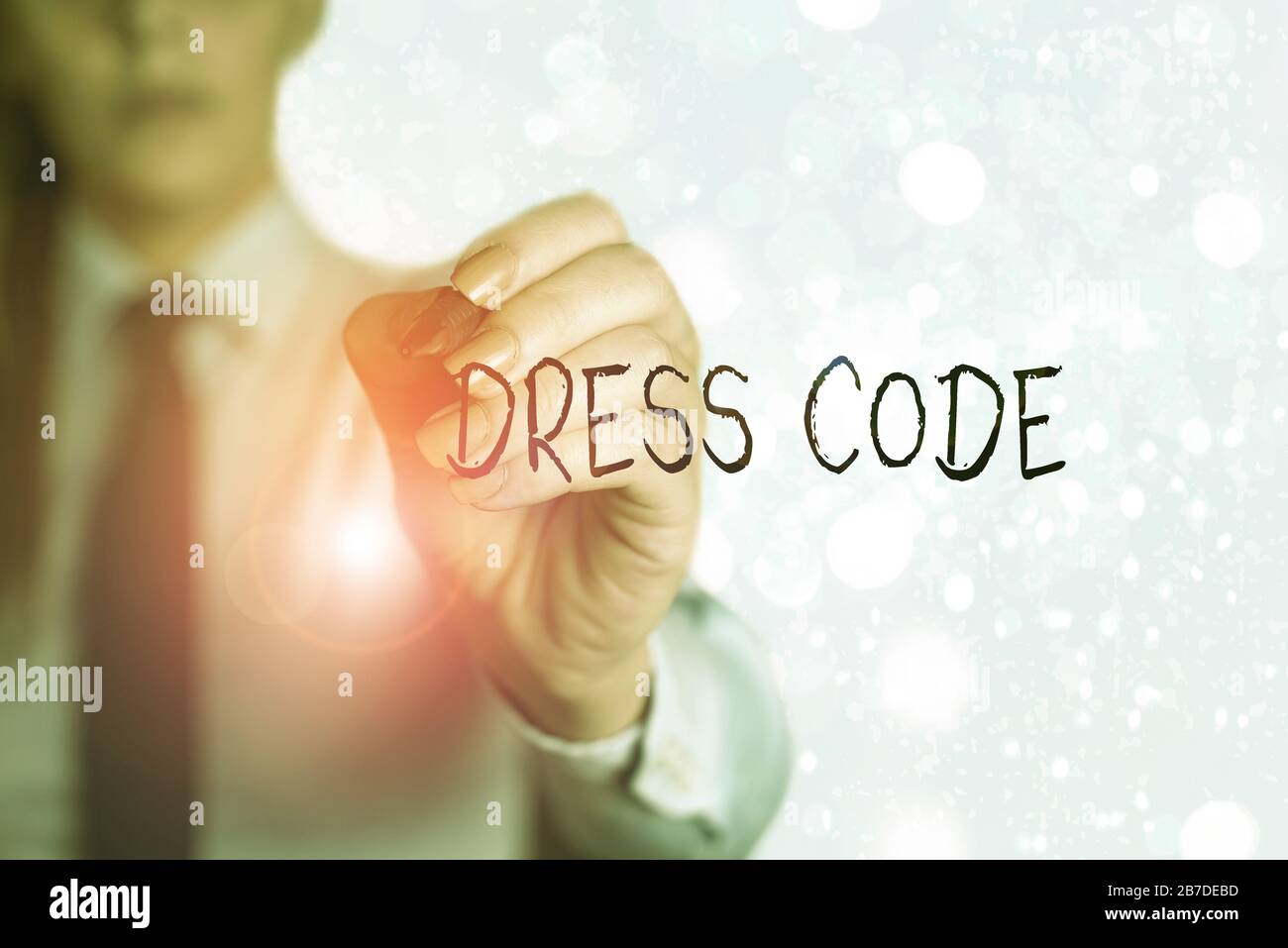 Word writing text Dress Code. Business photo showcasing an accepted way ...