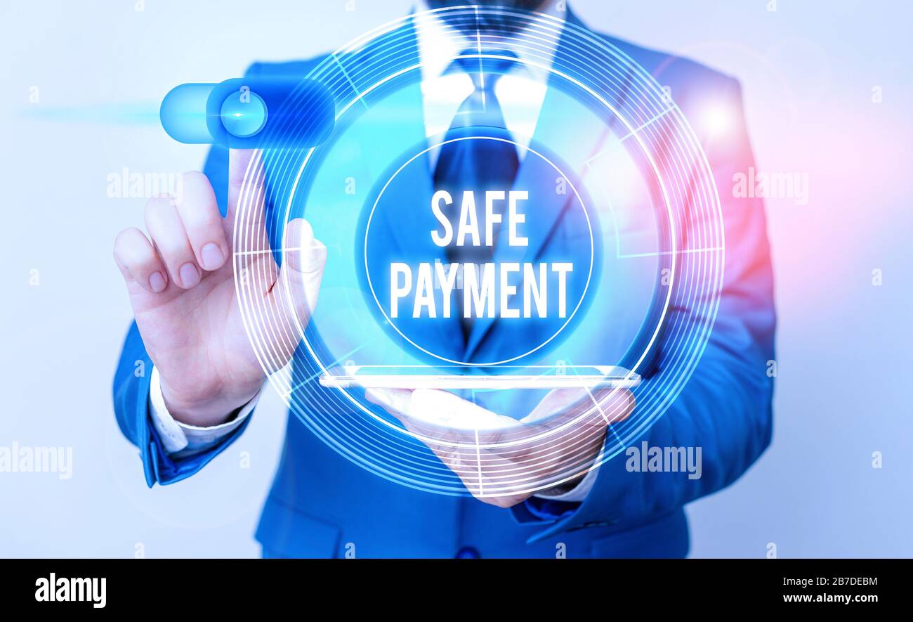 Conceptual hand writing showing Safe Payment. Concept meaning webpage ...