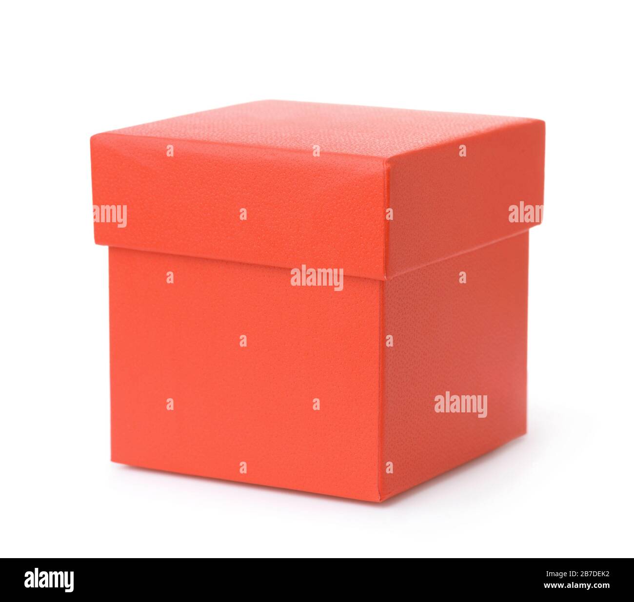 Red Gift Box Isolated on White Stock Photo - Alamy
