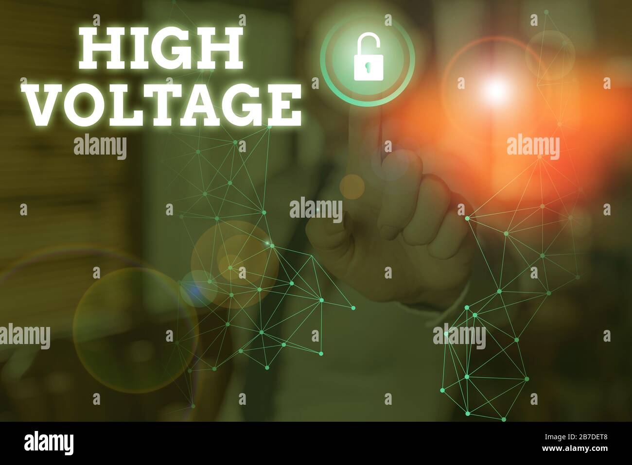 Conceptual hand writing showing High Voltage. Concept meaning an ...