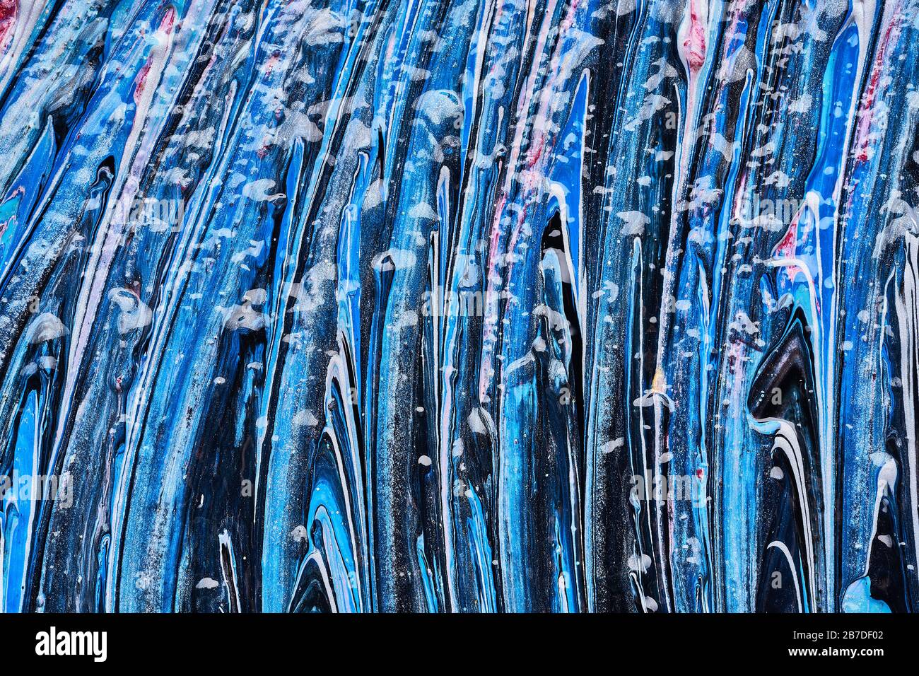 Texture and strokes of multi-color acrylic paint with sparkles on a ...