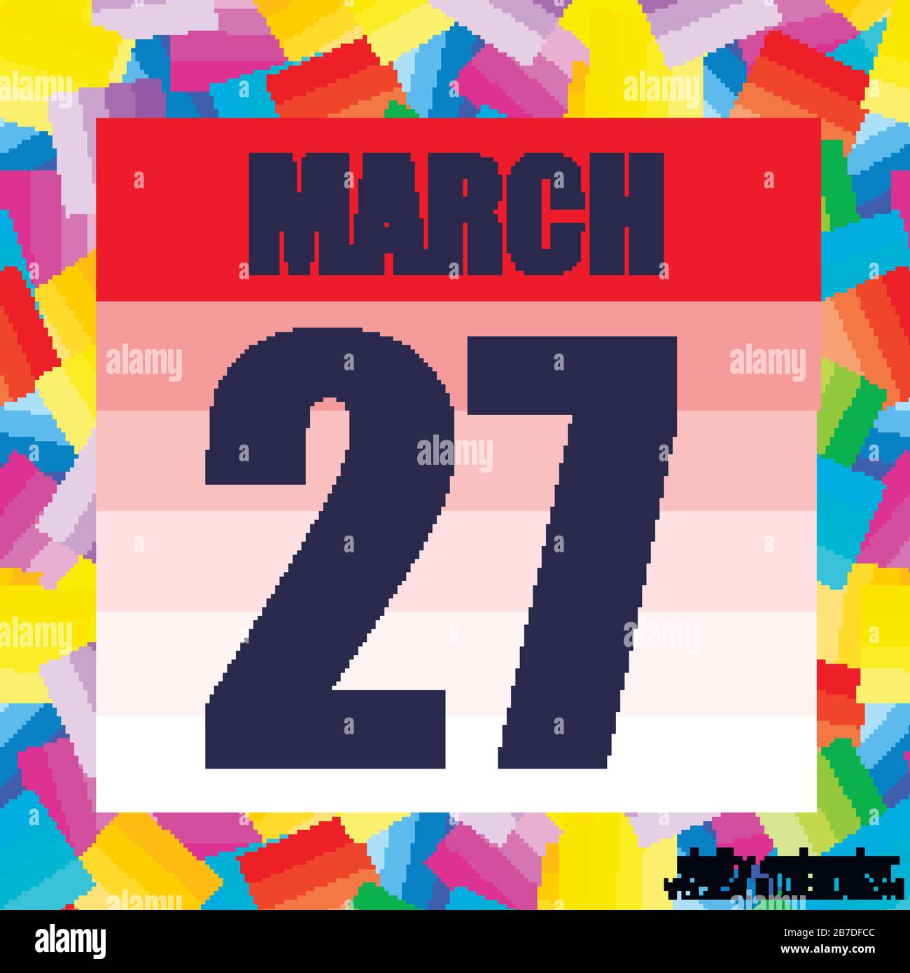 March 27 icon. For planning important day. Banner for holidays and ...