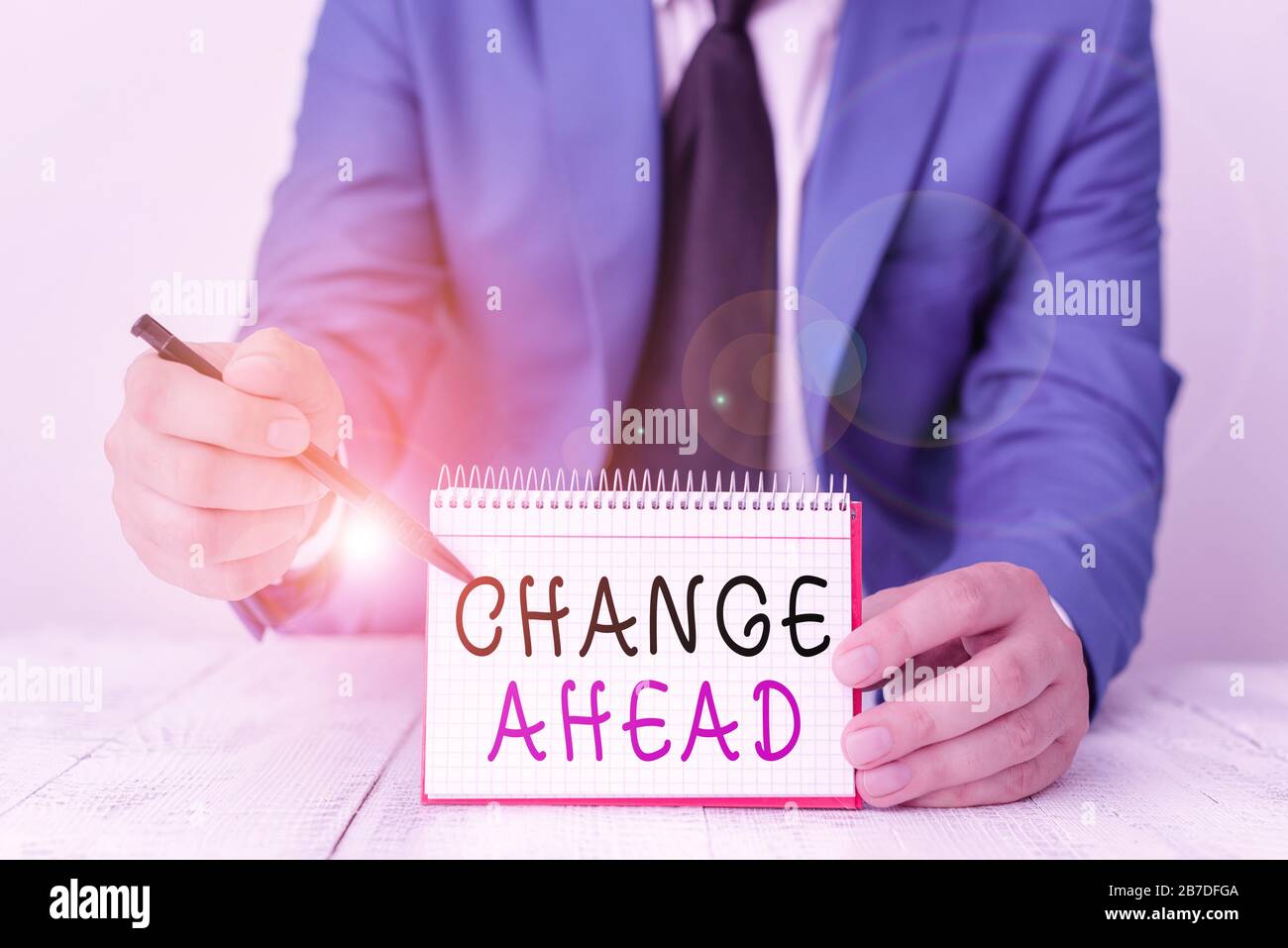 Handwriting text writing Change Ahead. Conceptual photo to replace with ...