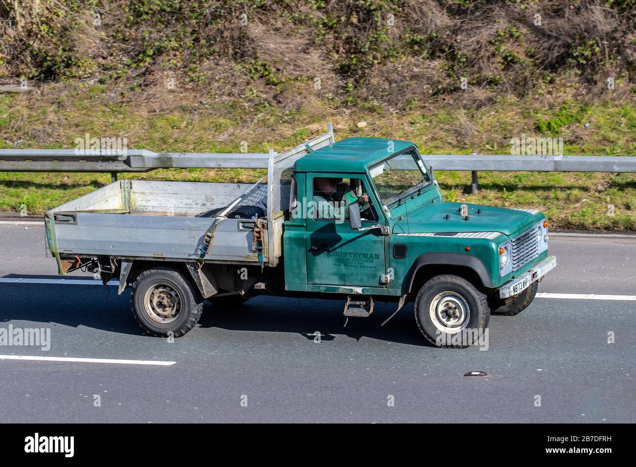 1996 green Land Rover 130 Defender Turbo Diesel. Dropside Land Rover ...