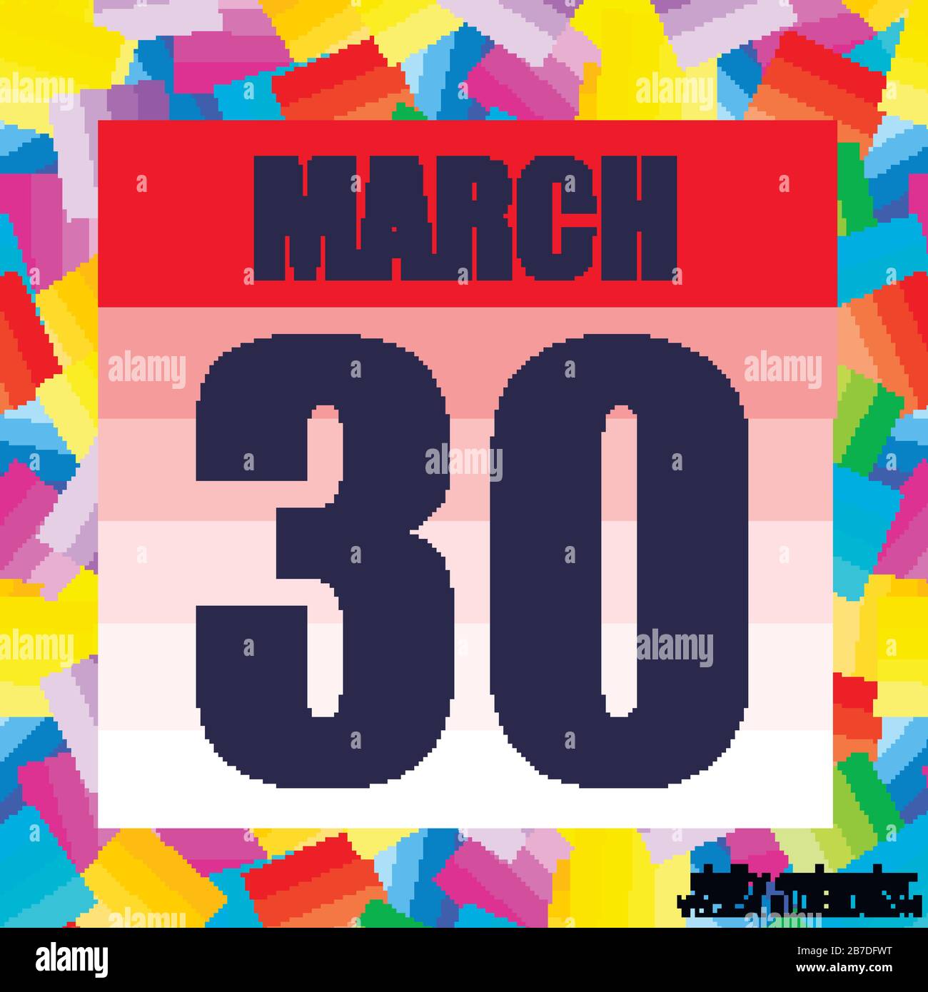 March 30 icon. For planning important day. Banner for holidays and ...